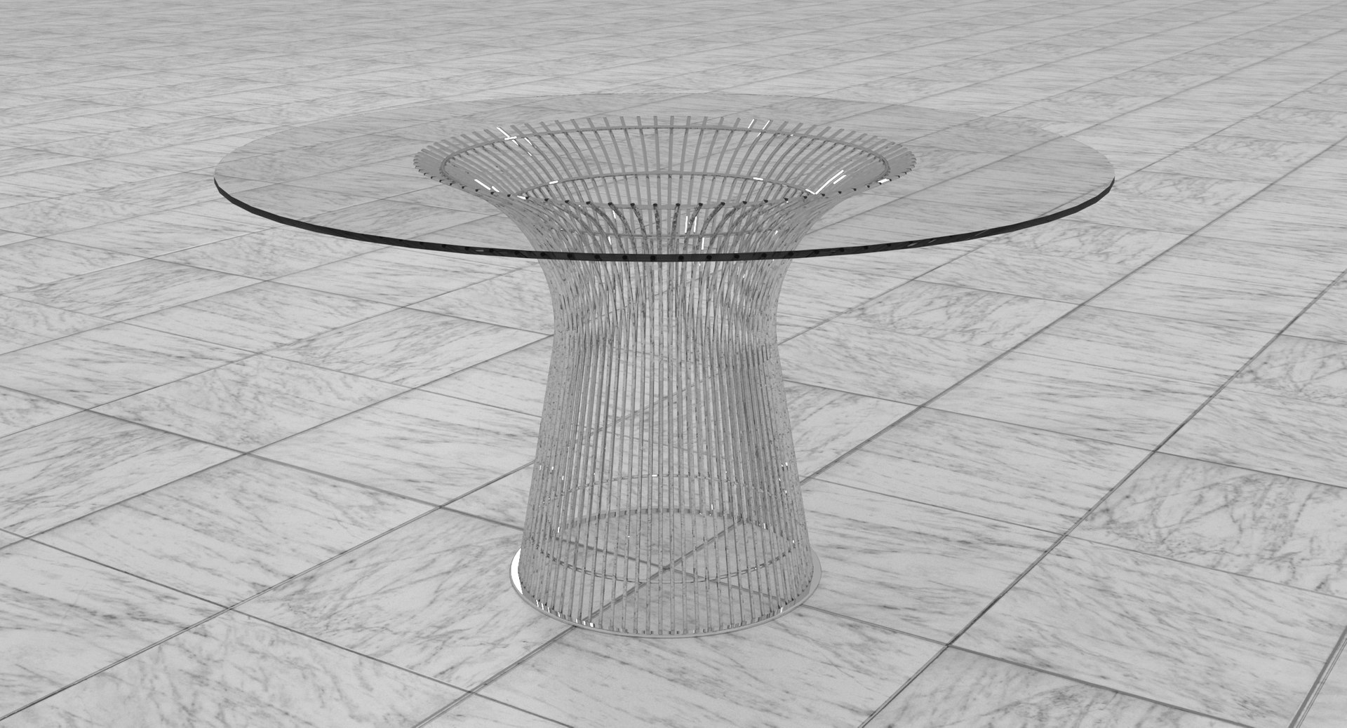 3D Platner Dining Table Model - TurboSquid 2016287