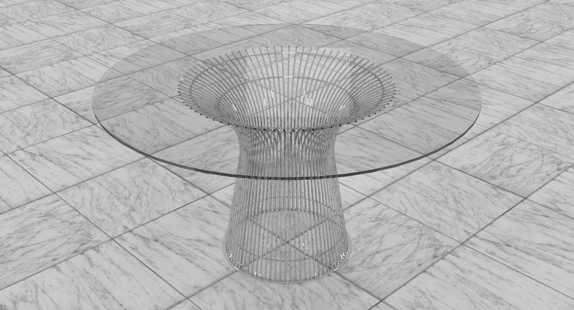 3D Platner Dining Table Model - TurboSquid 2016287