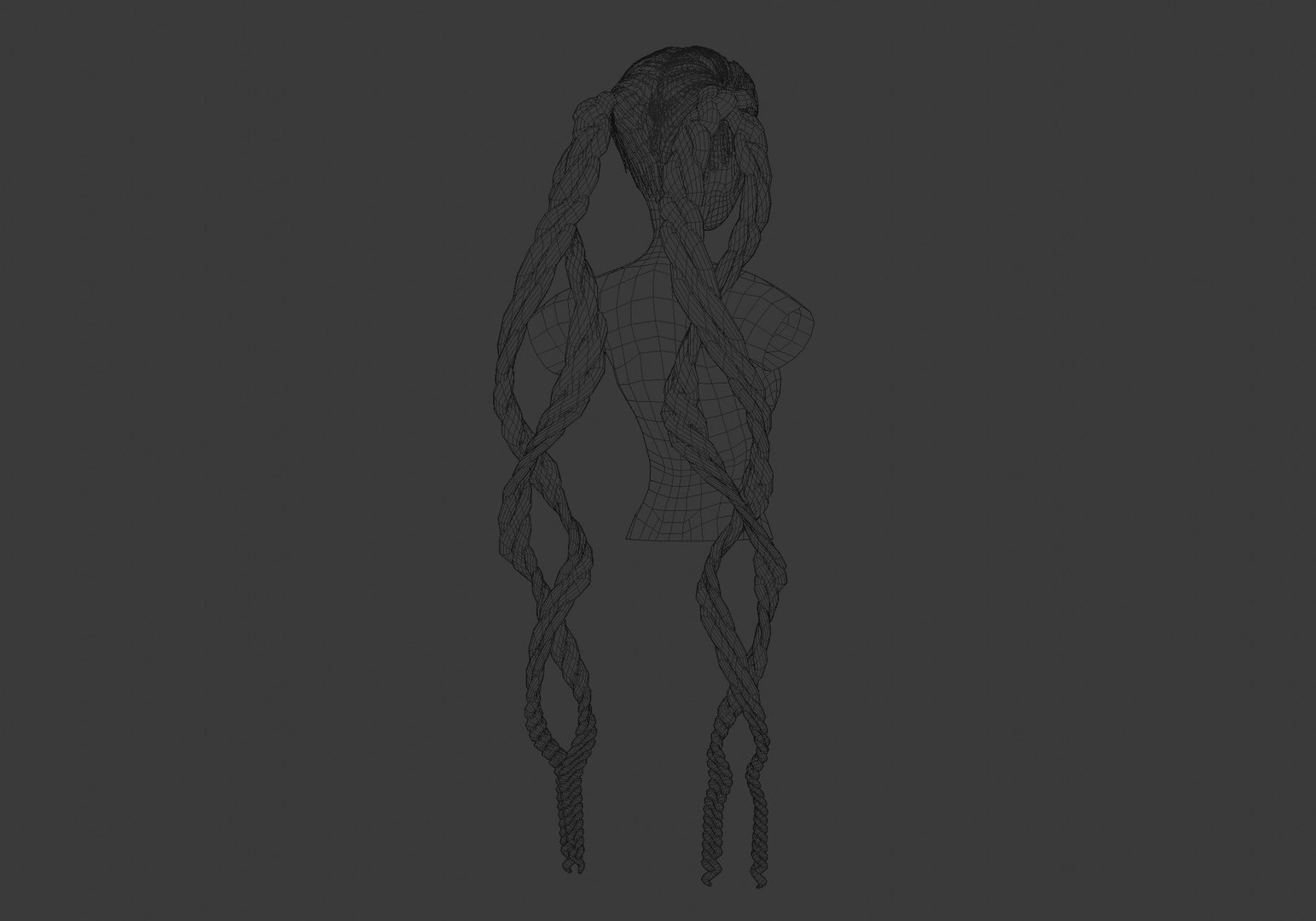 Braids Long Hair 3D Model - TurboSquid 1943327