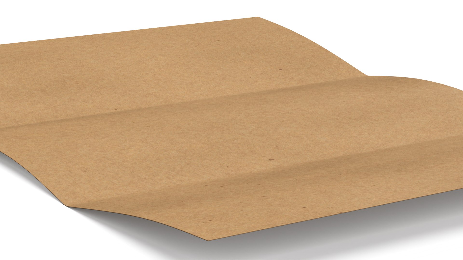 Blank Three Times Folded Paper Brown 3D Model - TurboSquid 1993728