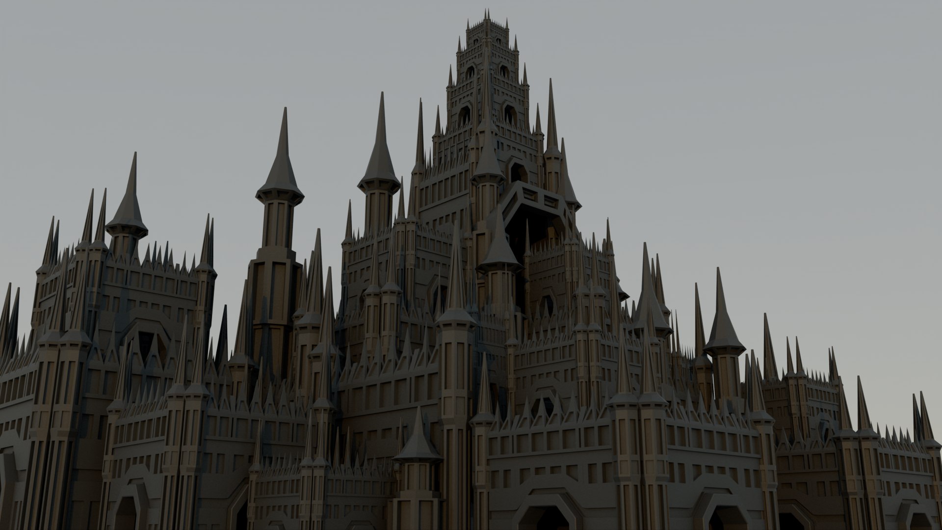 3D Low Poly Dark Pointy Castle - TurboSquid 2257988