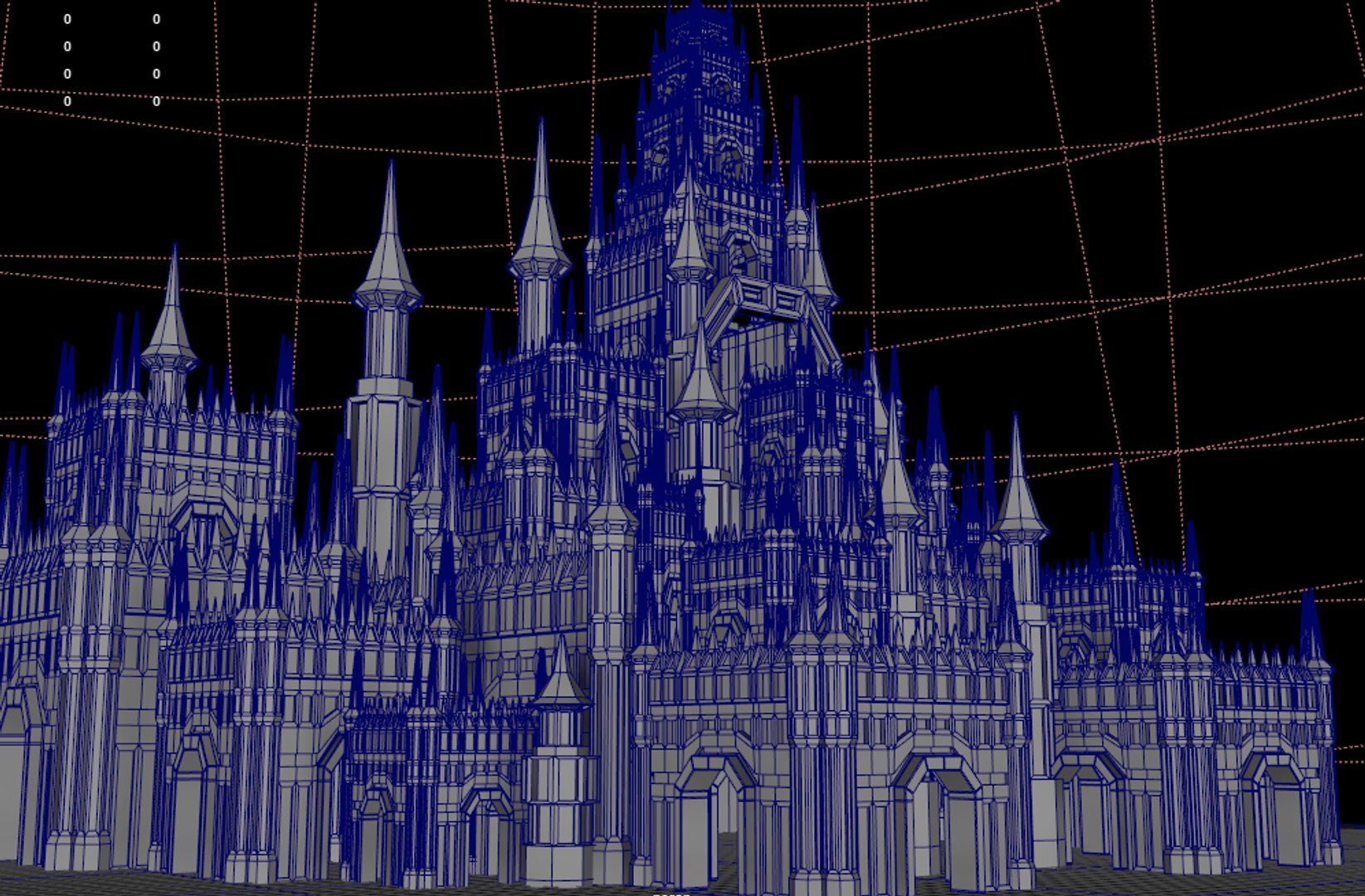 3D Low Poly Dark Pointy Castle - TurboSquid 2257988