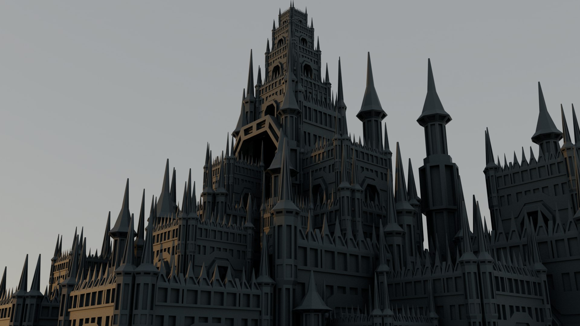 3D Low Poly Dark Pointy Castle - TurboSquid 2257988