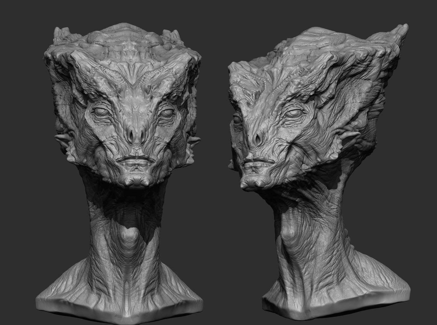 3d alien head model