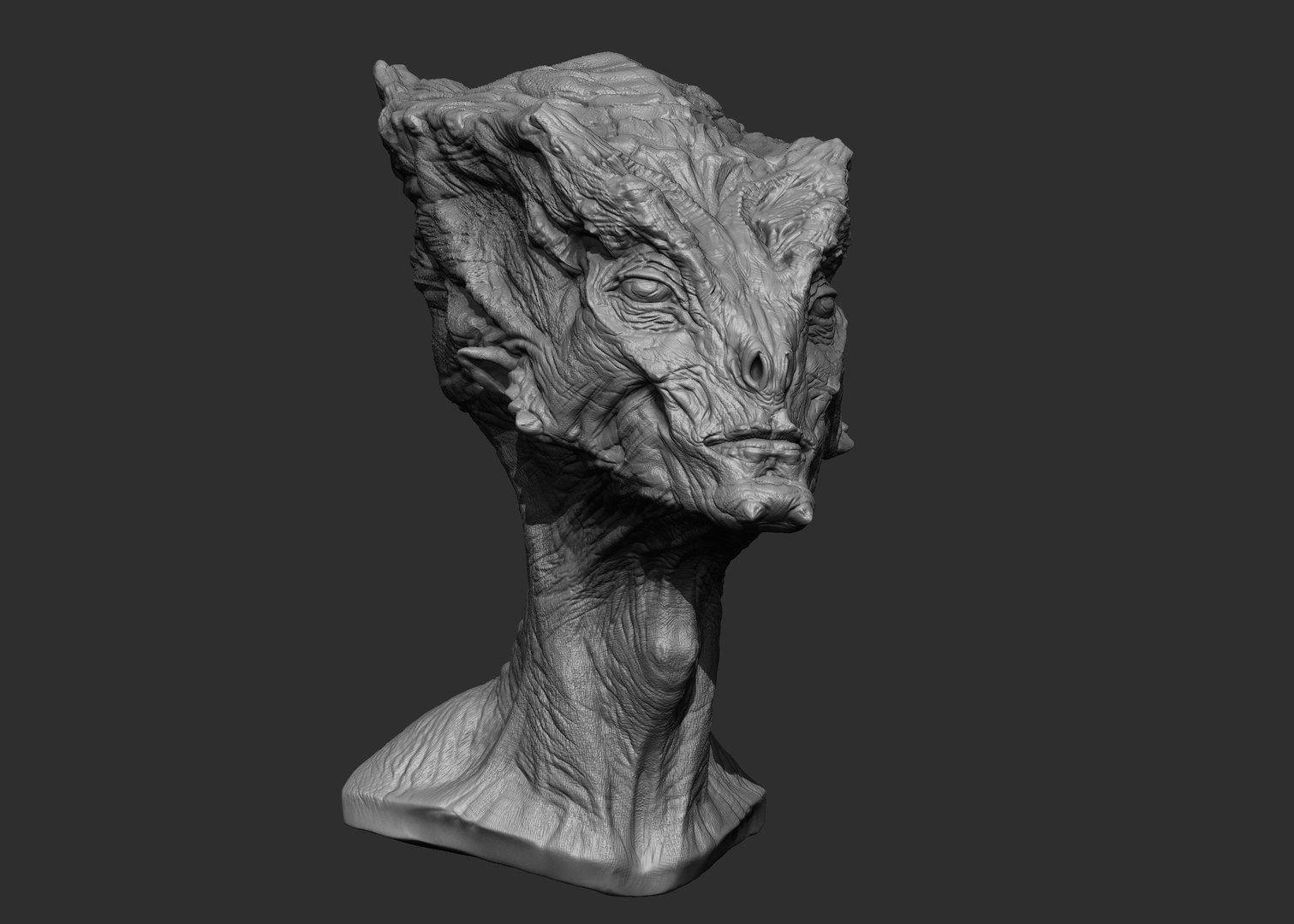 3d alien head model