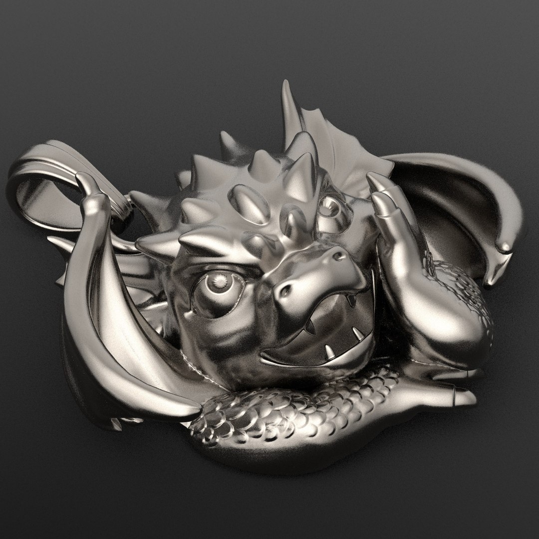 Small Winged Dragon Pendant 3D Model - TurboSquid 1718676