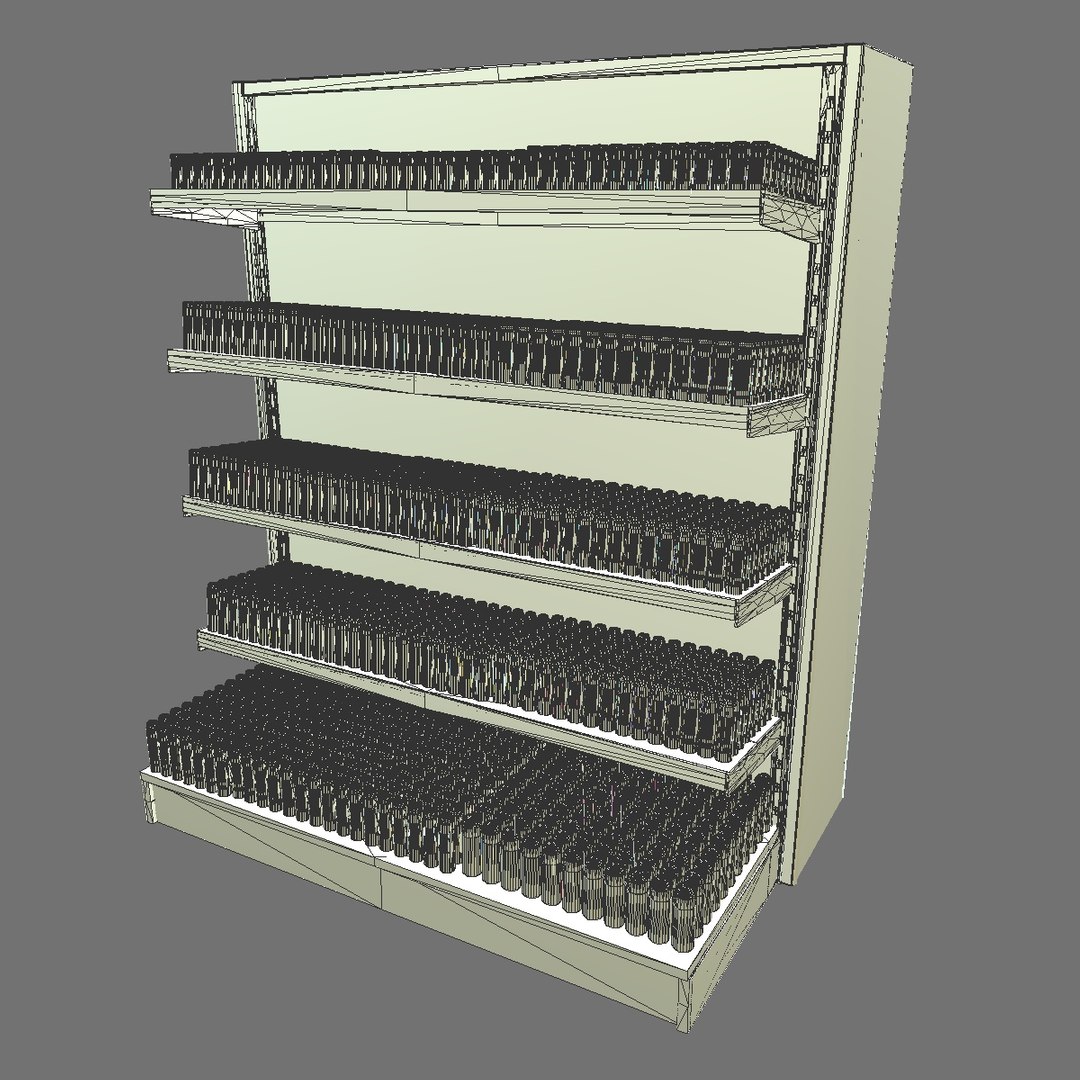 Deodorant Shopping Shelf 3d Model