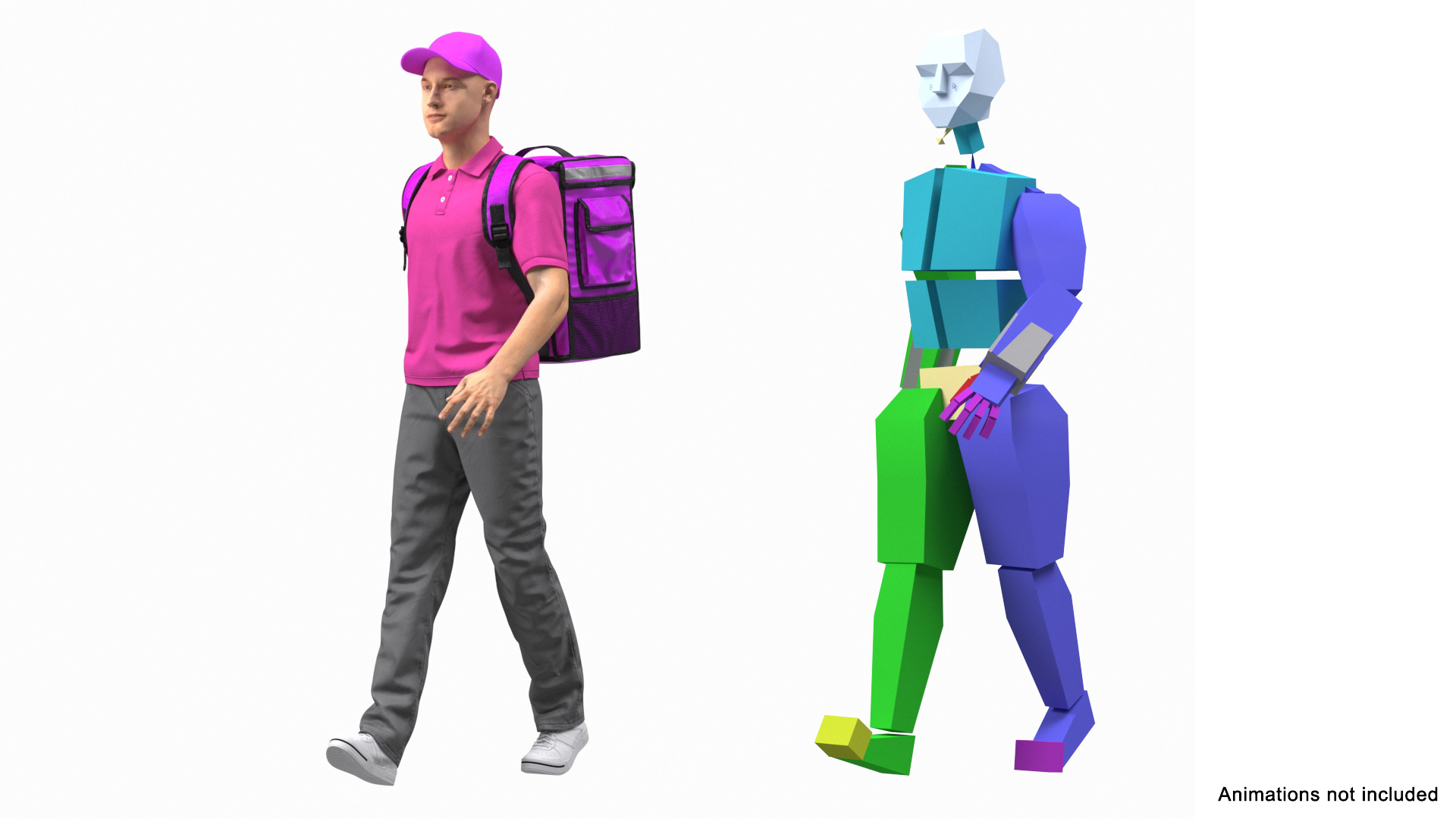 3D Food Delivery Man Rigged - TurboSquid 1819627