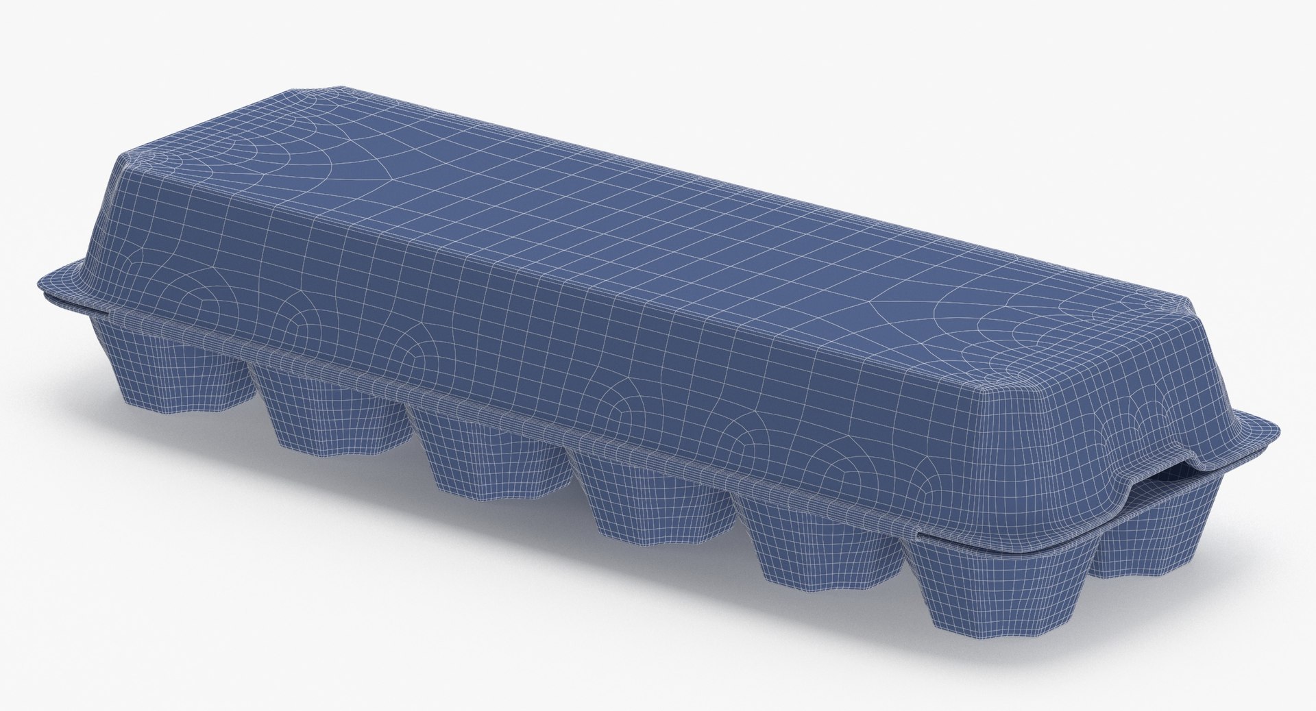 3D Paper Pulp Carton of Eggs 12 Color Variations Blank and Generic ...