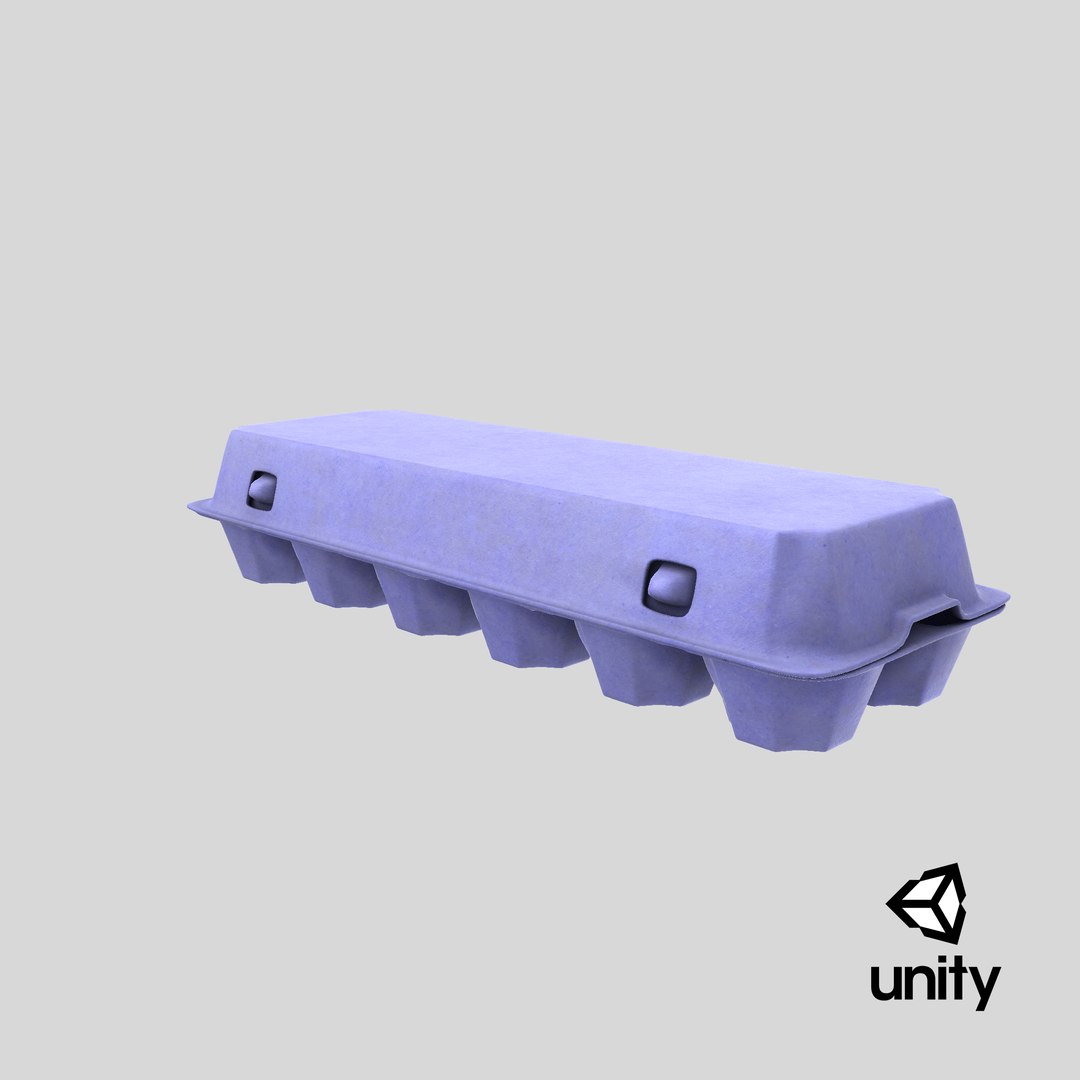 3D Paper Pulp Carton of Eggs 12 Color Variations Blank and Generic ...