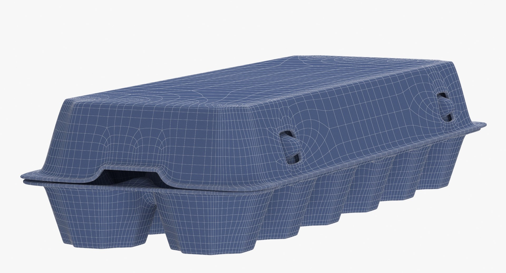 3D Paper Pulp Carton of Eggs 12 Color Variations Blank and Generic ...