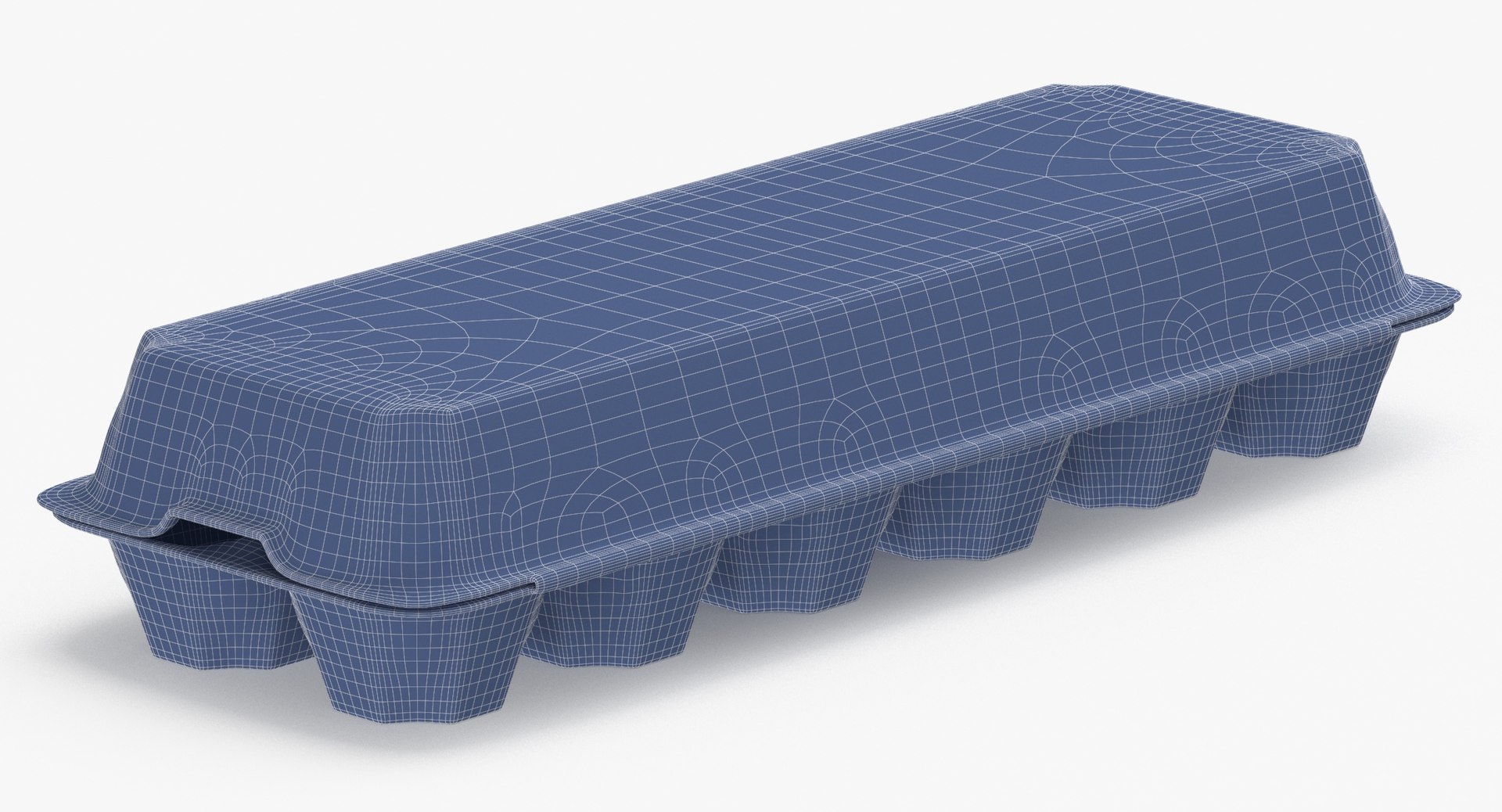 3D Paper Pulp Carton of Eggs 12 Color Variations Blank and Generic ...