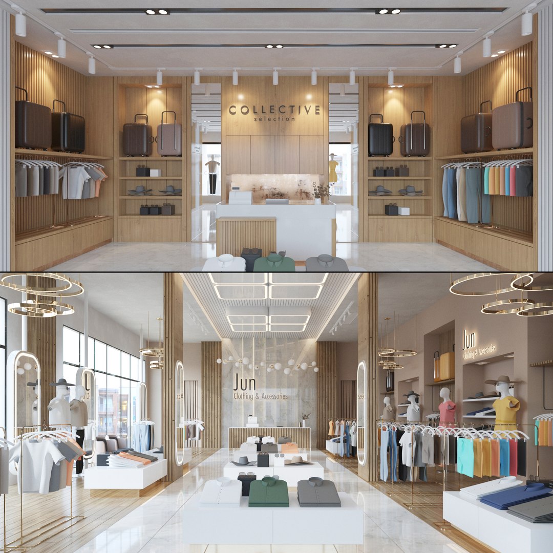 Clothing Store Interior Bundle Model - TurboSquid 2396183