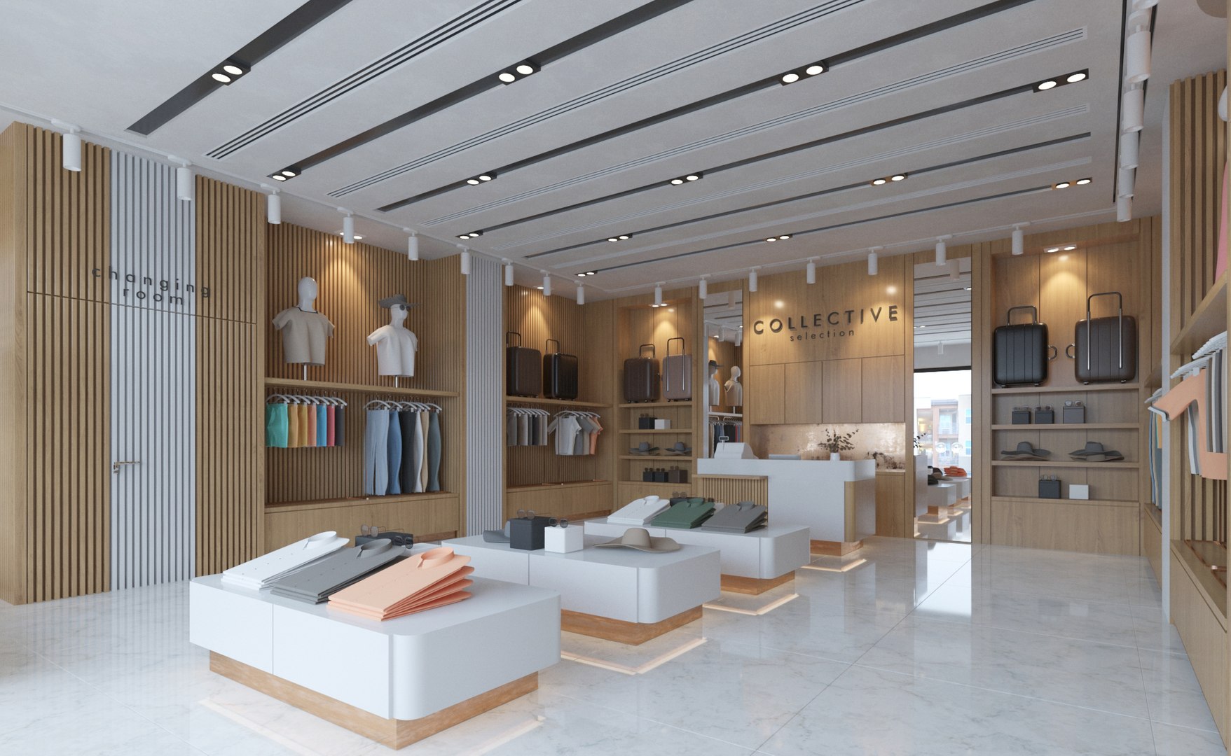 Clothing Store Interior Bundle Model - TurboSquid 2396183