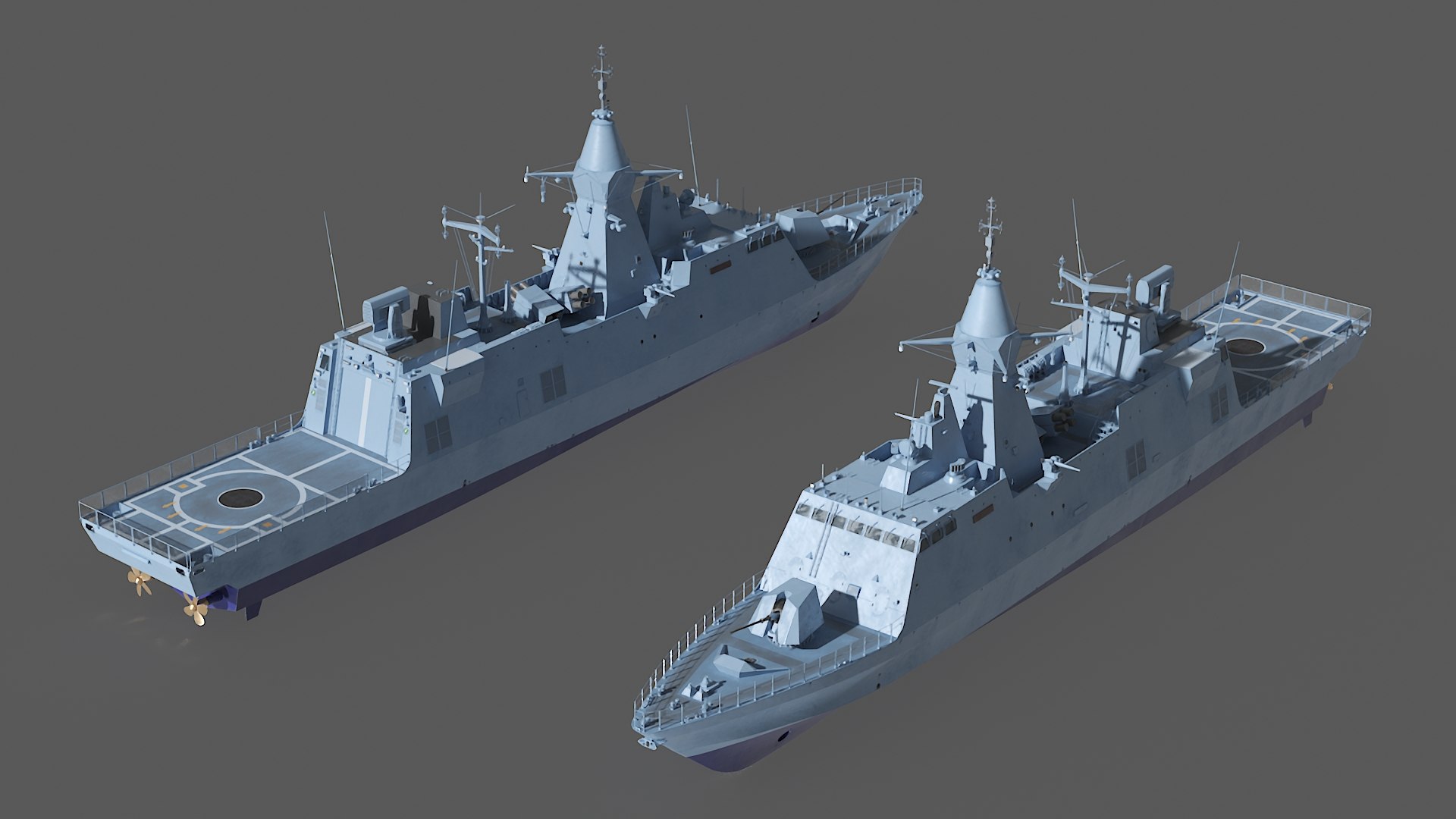 Combat Ship Class Corvette Navy 3D Model - TurboSquid 2328654