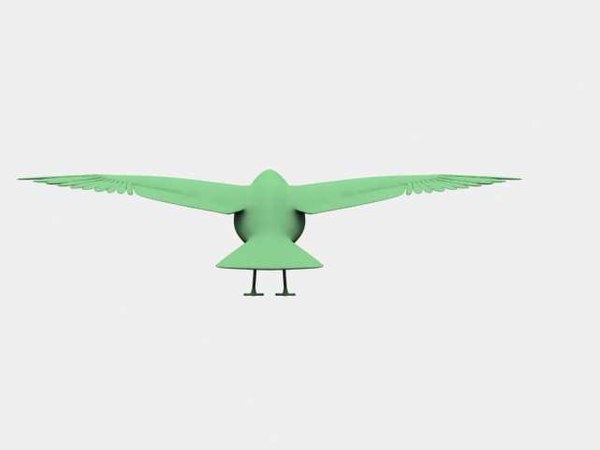 3d saffron bird model