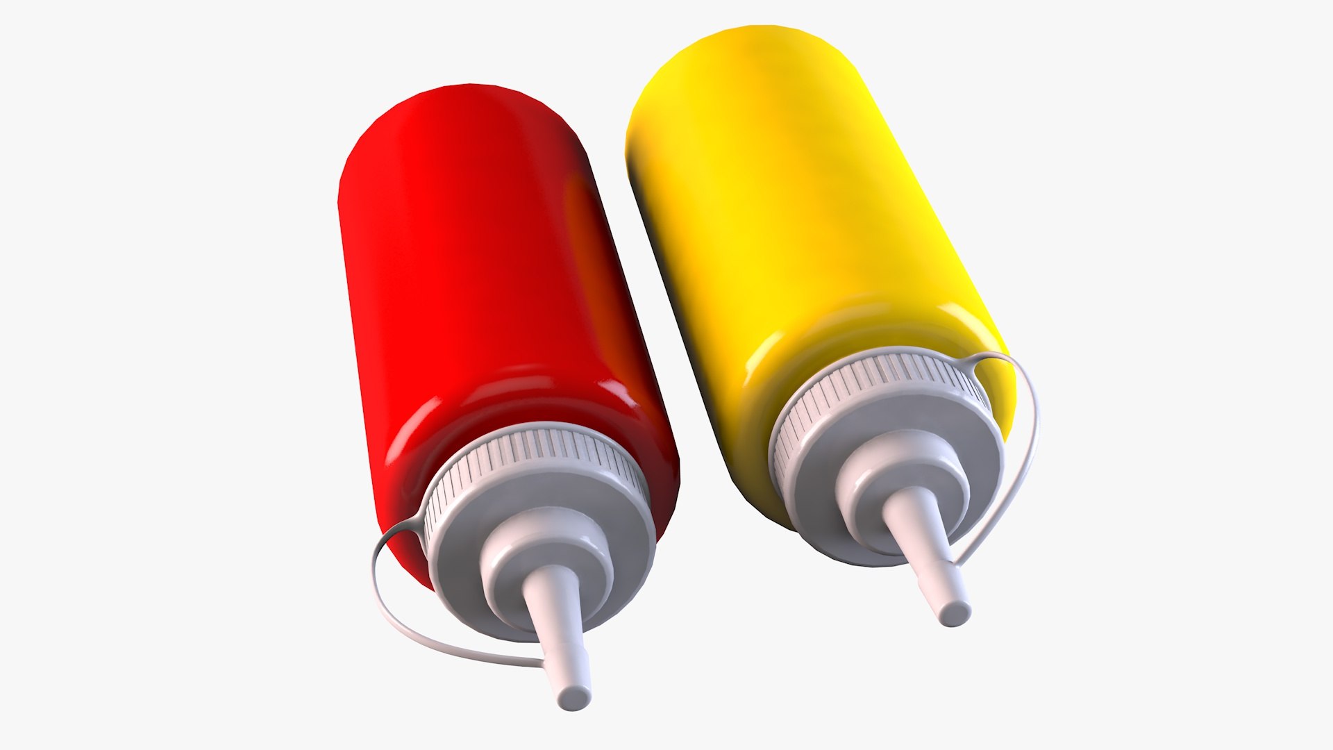 Ketchup And Mustard 3D Model - TurboSquid 1969294