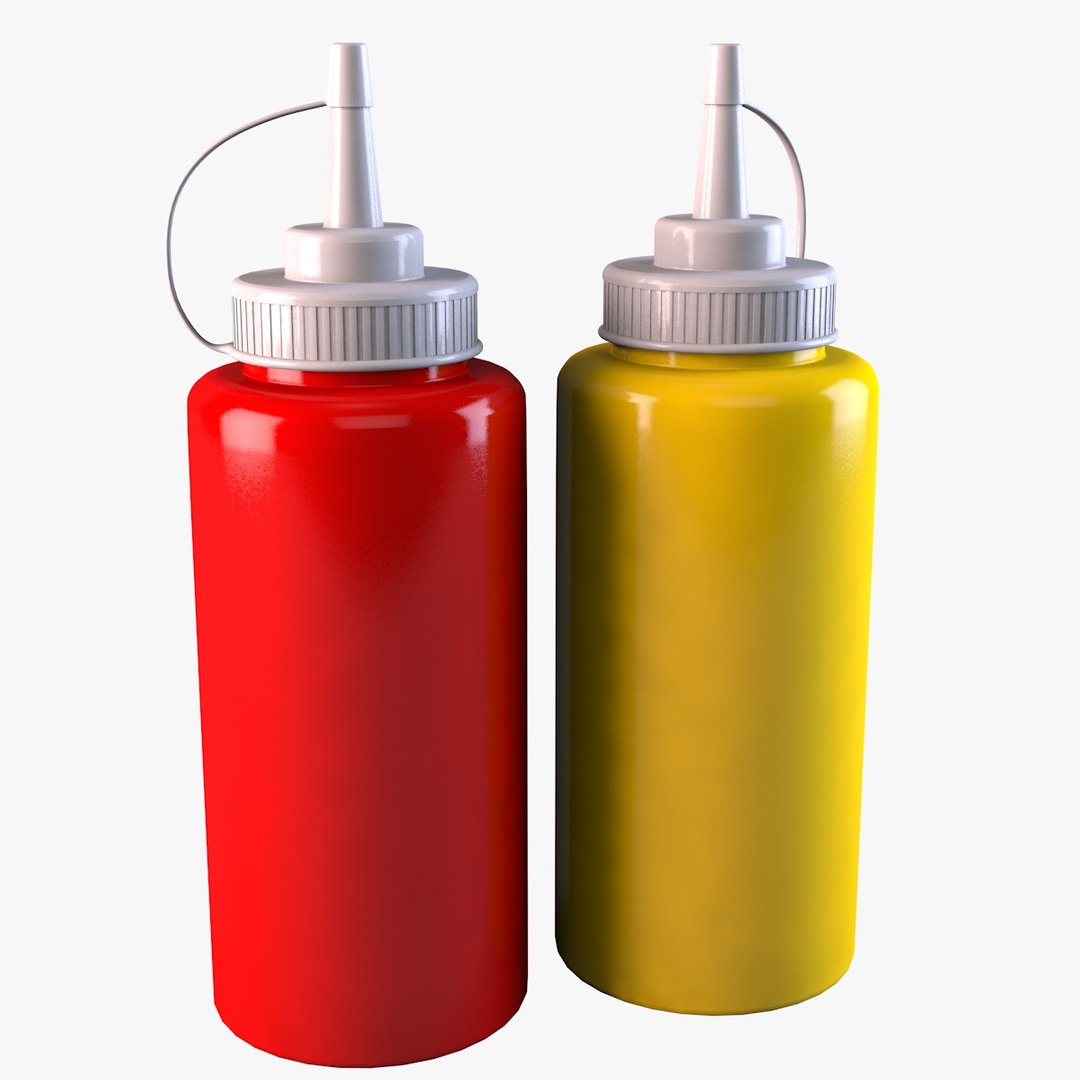 Ketchup And Mustard 3D Model - TurboSquid 1969294