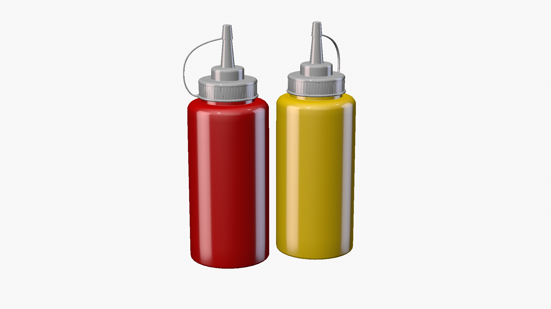 Ketchup And Mustard 3D Model - TurboSquid 1969294