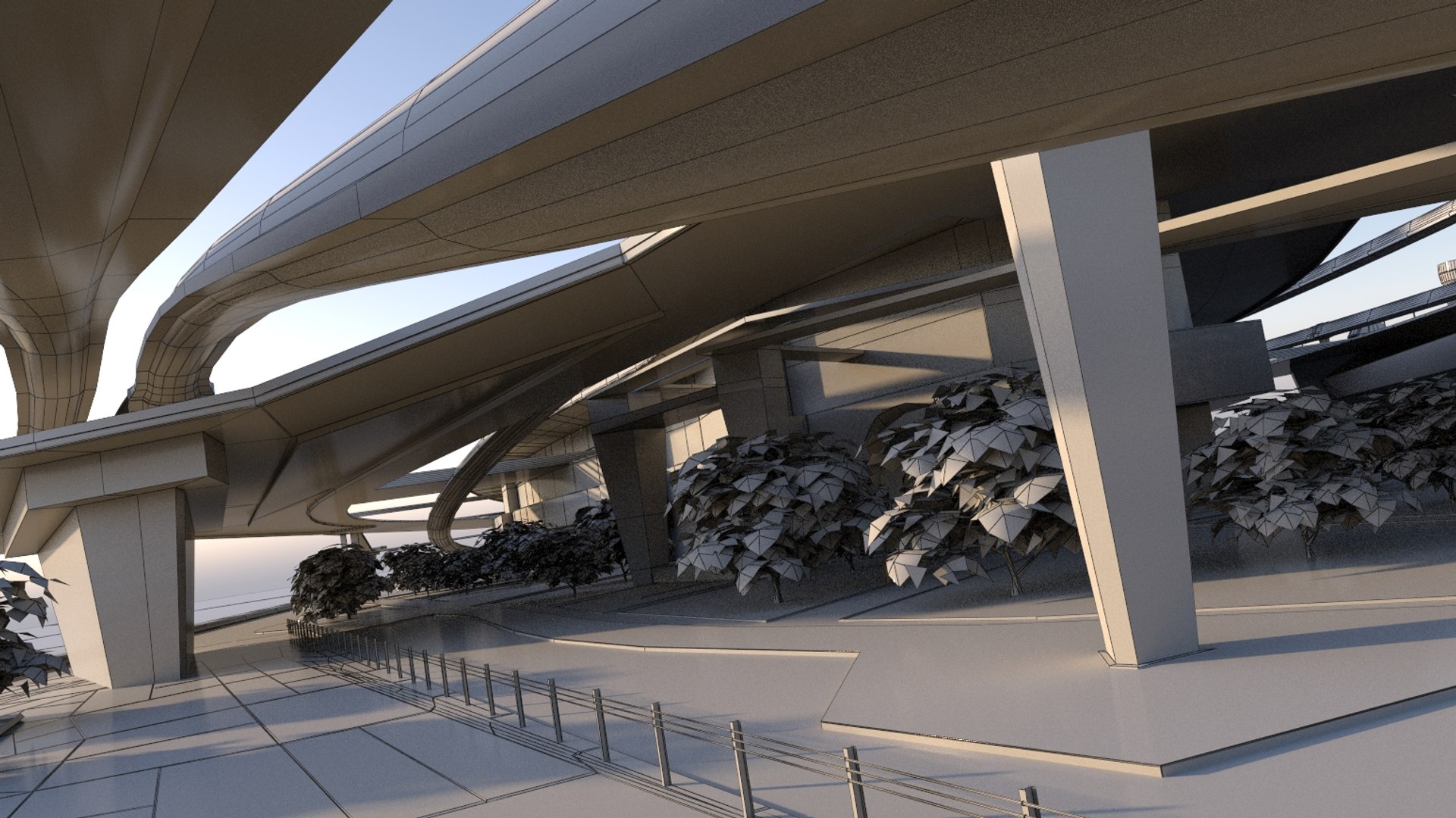 cities future buildings 3d model