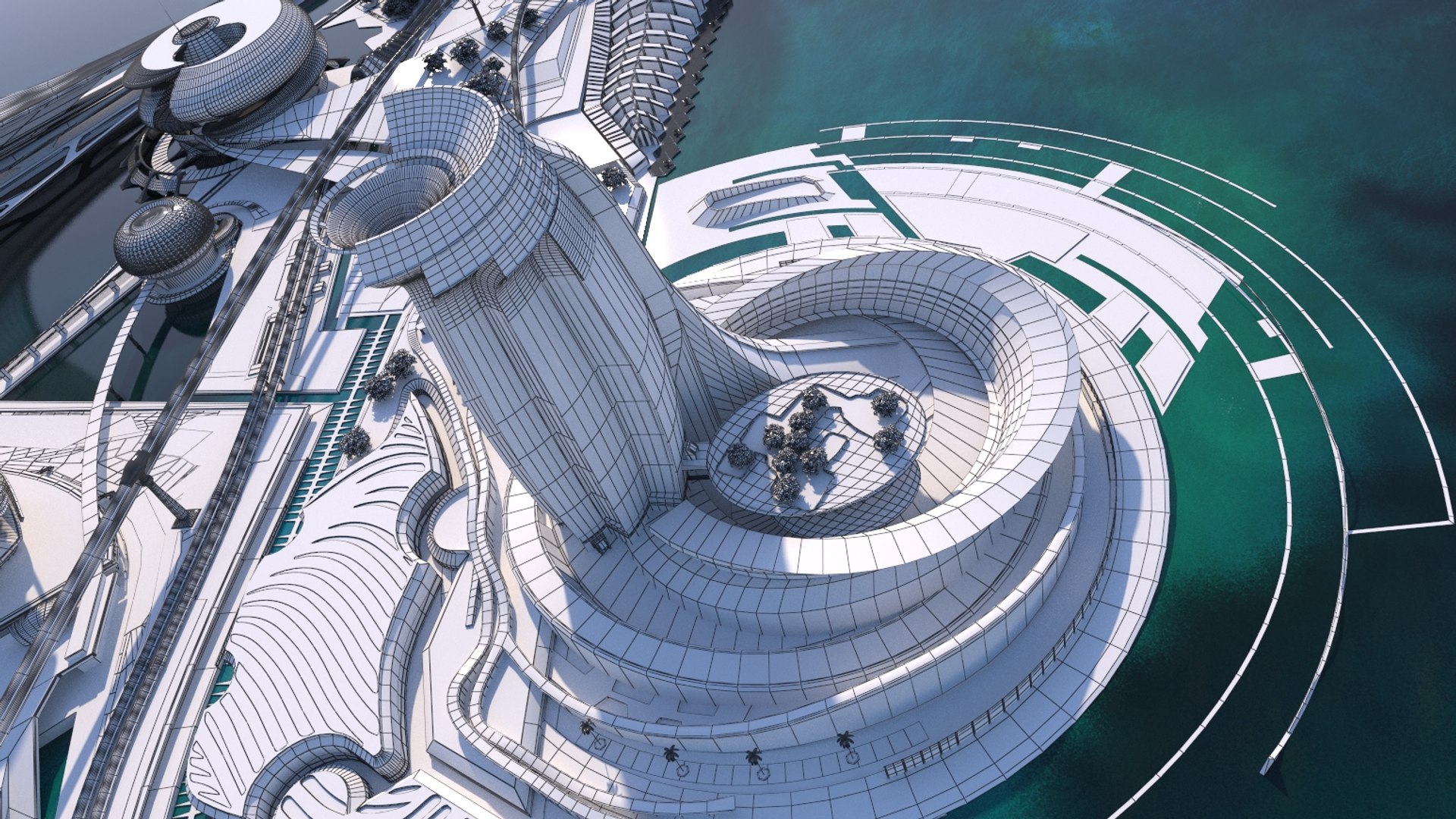 cities future buildings 3d model