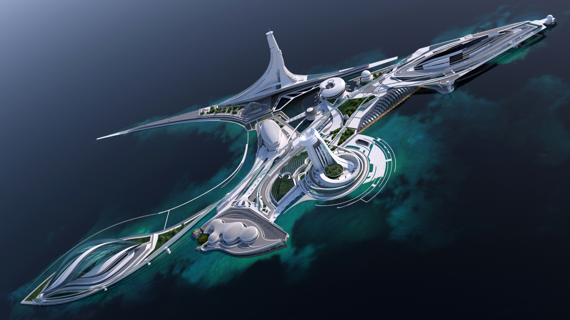 cities future buildings 3d model