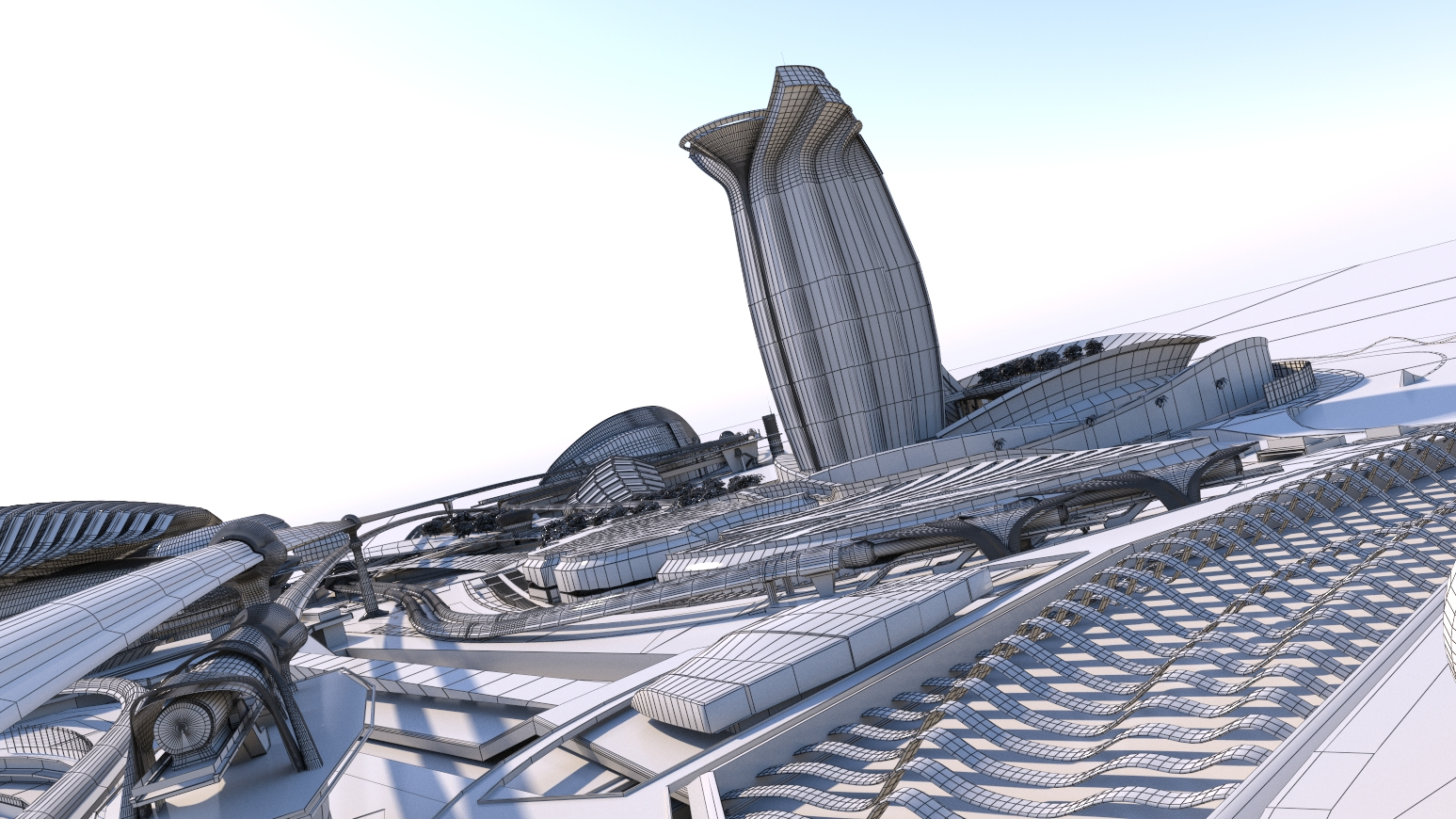 cities future buildings 3d model