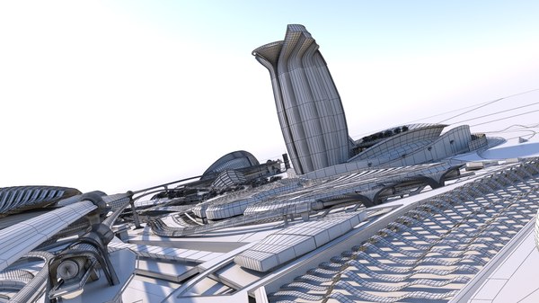 cities future buildings 3d model