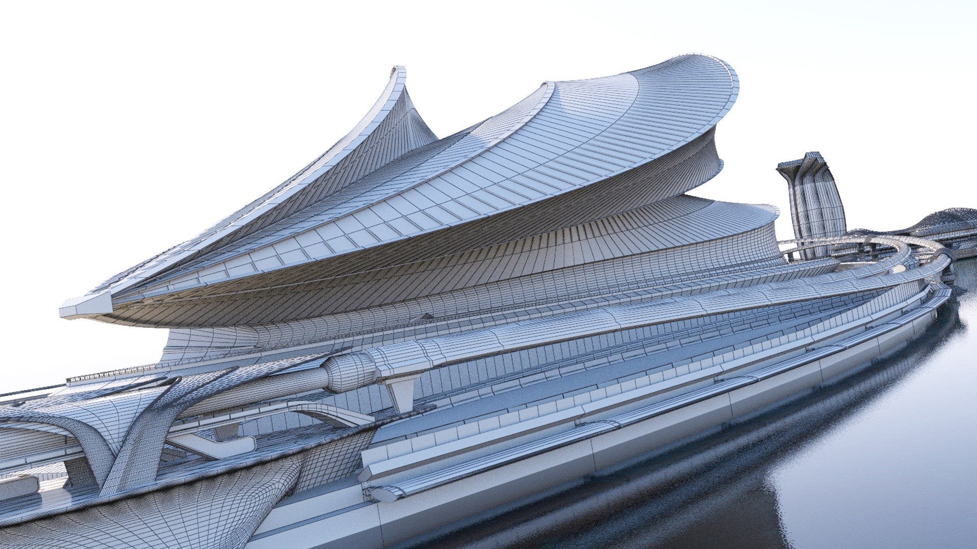 cities future buildings 3d model