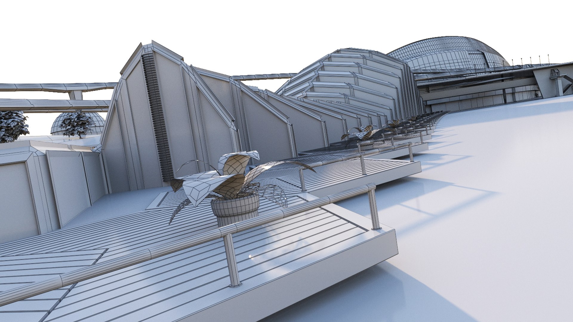 cities future buildings 3d model
