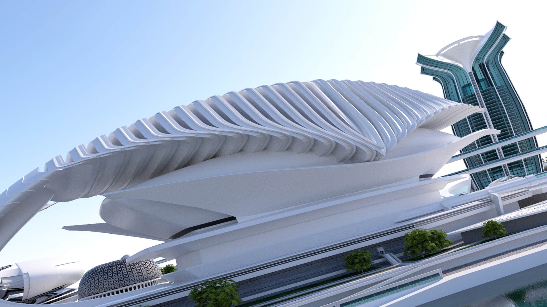 cities future buildings 3d model