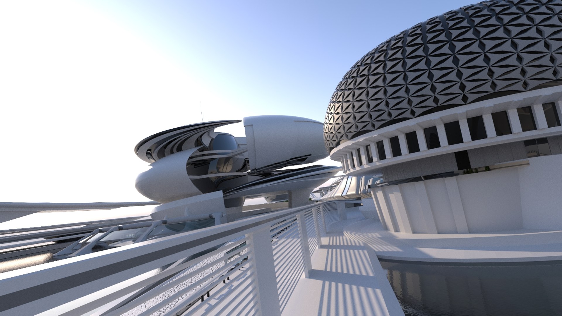 cities future buildings 3d model