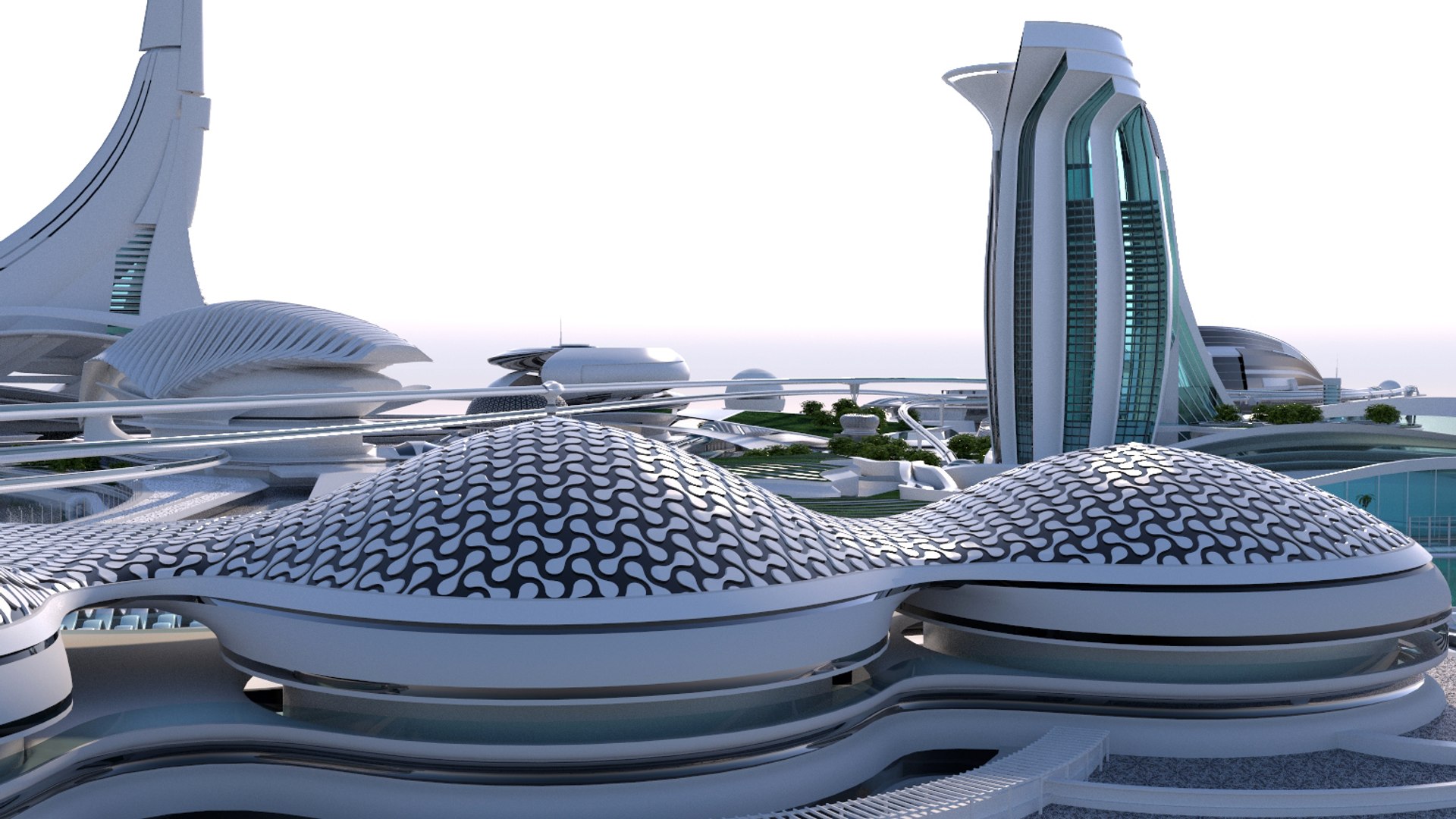 cities future buildings 3d model
