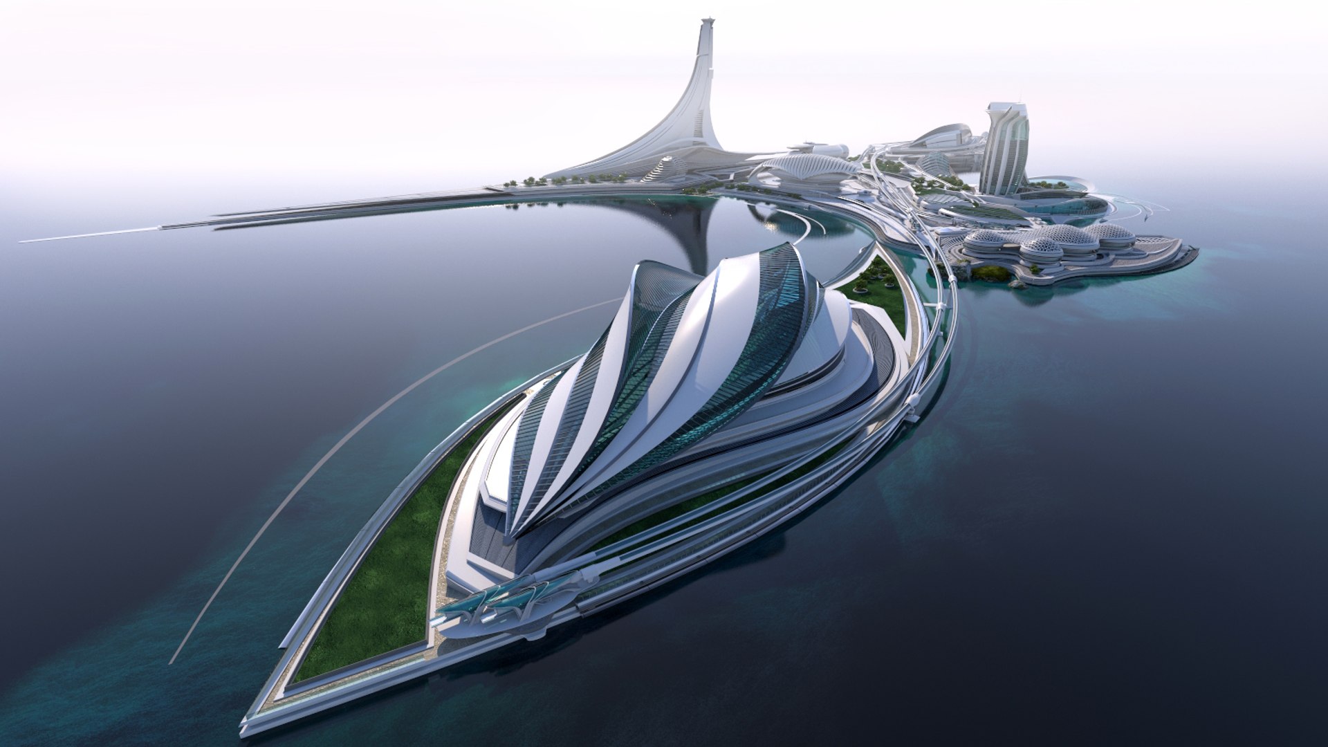 cities future buildings 3d model