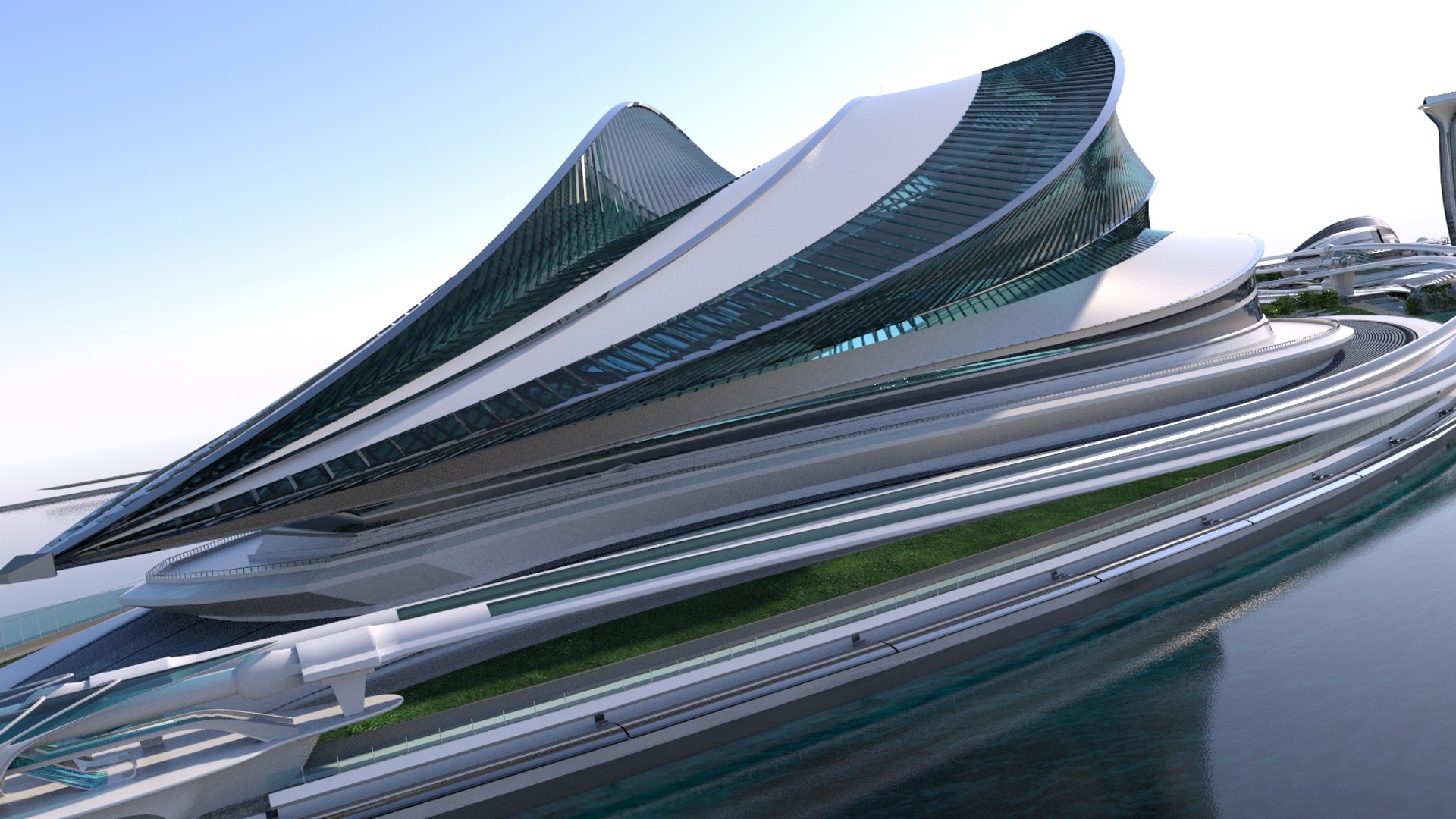 cities future buildings 3d model