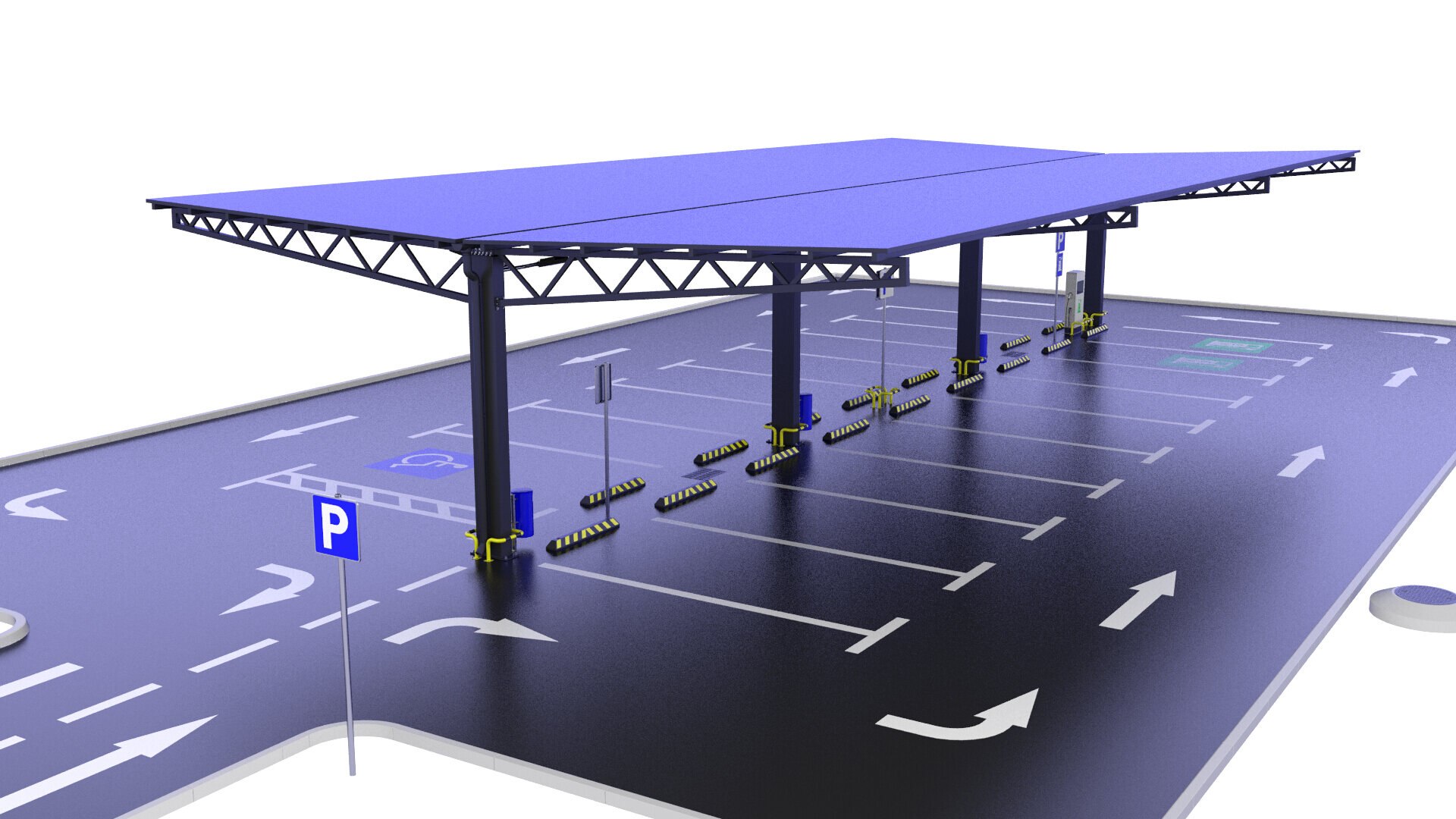 3D Canopy Parking 14 - TurboSquid 2257593