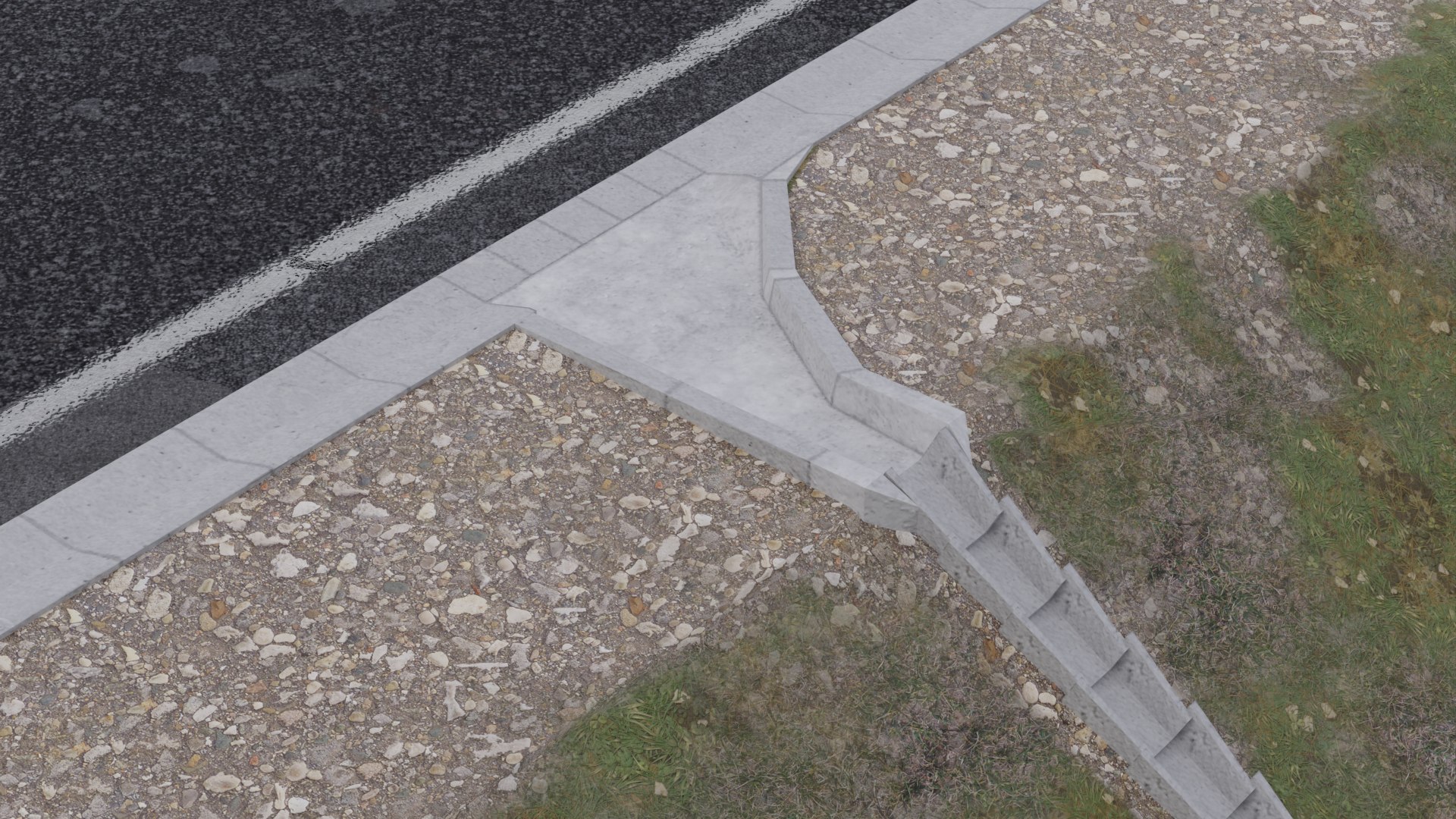 Road Stepped Spillway Set Model - TurboSquid 1921791