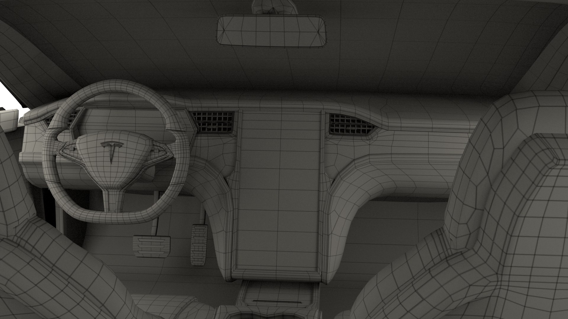 Tesla S 2016 Interior 3D Model - TurboSquid 1209420