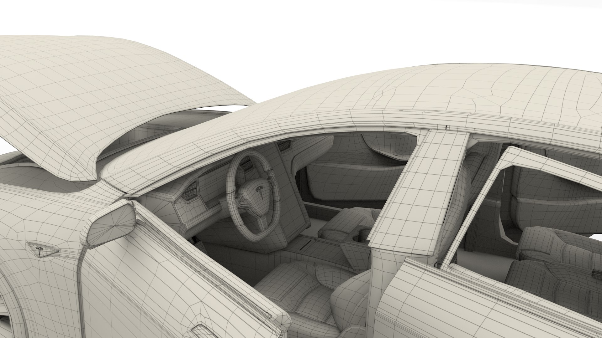 Tesla S 2016 Interior 3D Model - TurboSquid 1209420