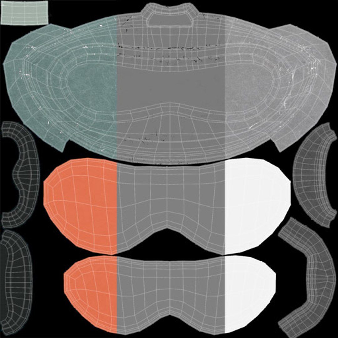 ski goggles 3d model