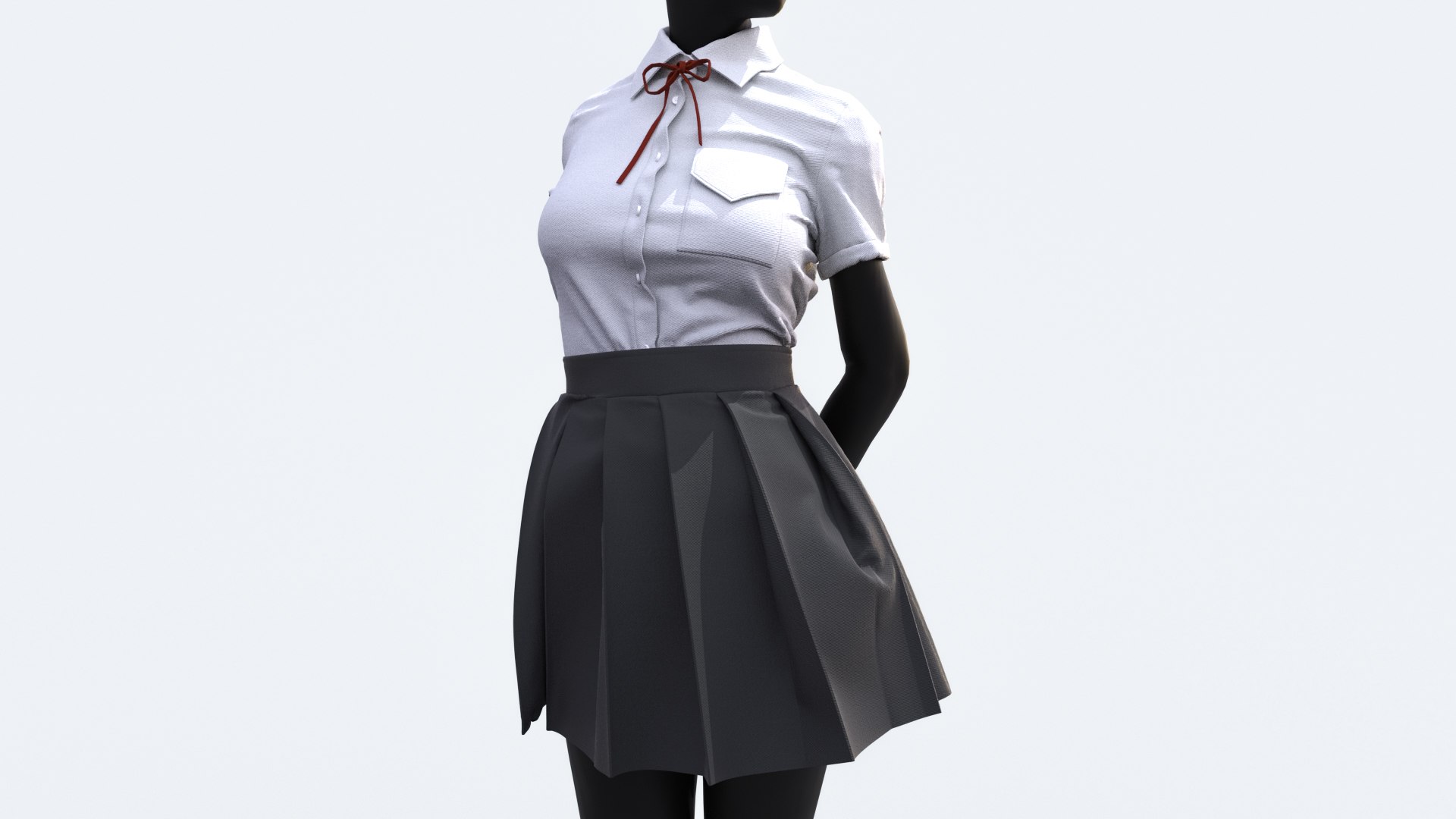Realistic 3D Models Of School Uniforms Model - TurboSquid 2031992