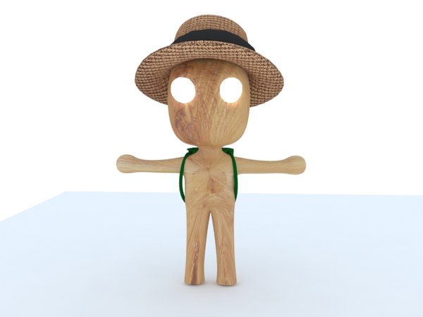 character wood 3d model