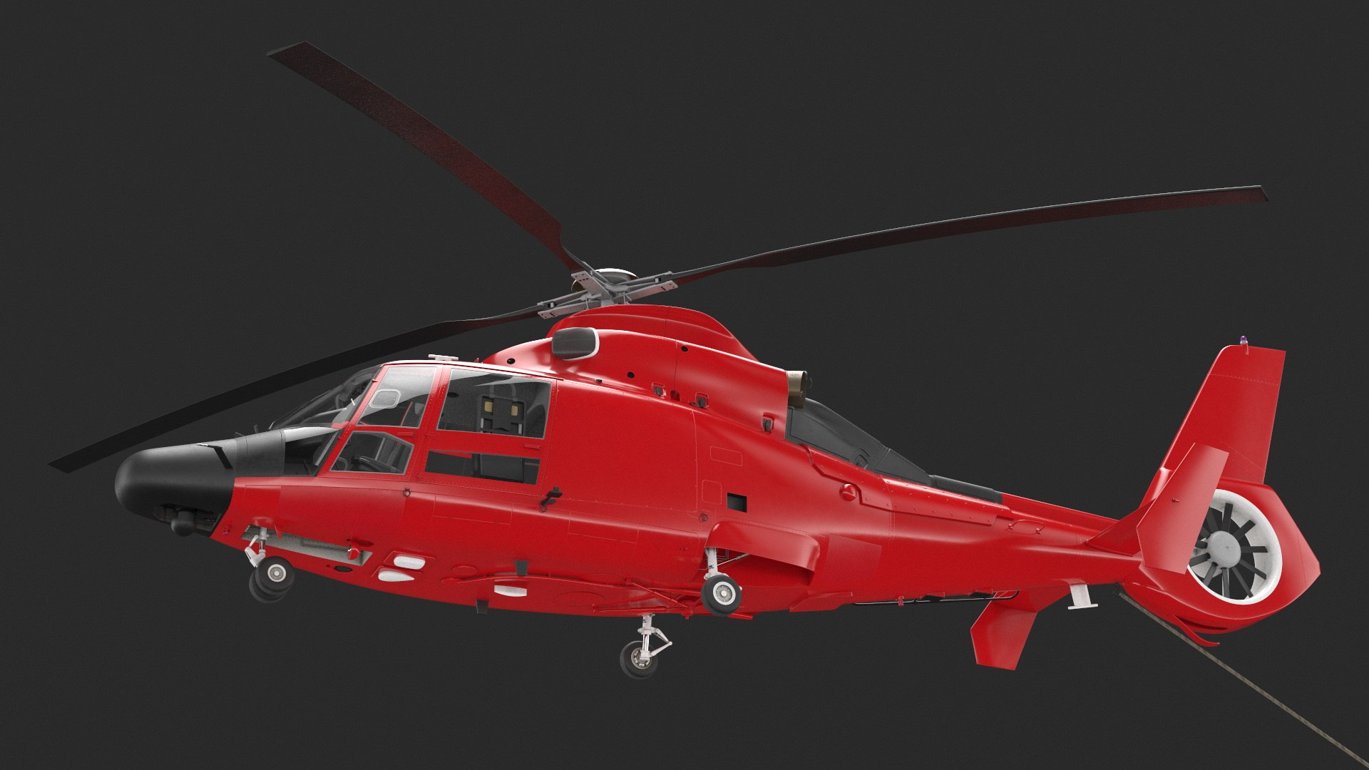 Black Huge Aerial Mockup Banner With Helicopter 3D Model - TurboSquid ...