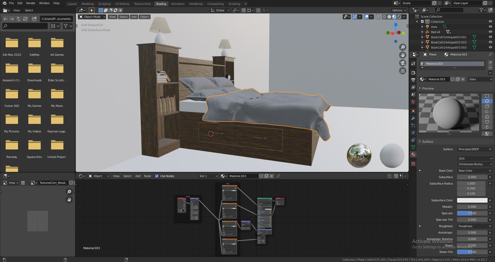Bed Sheets Fabric 3D Model - TurboSquid 1517556