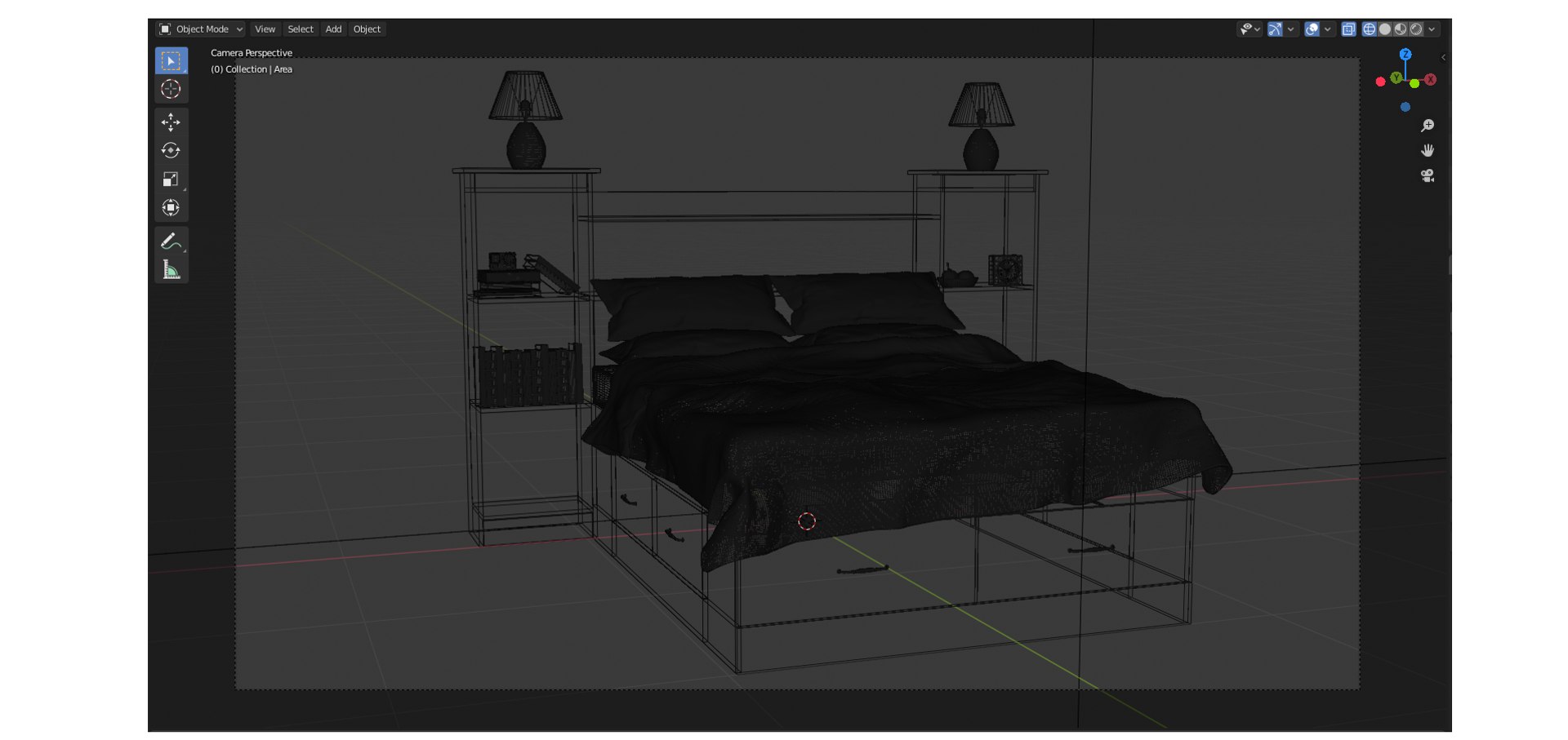 Bed Sheets Fabric 3D Model - TurboSquid 1517556