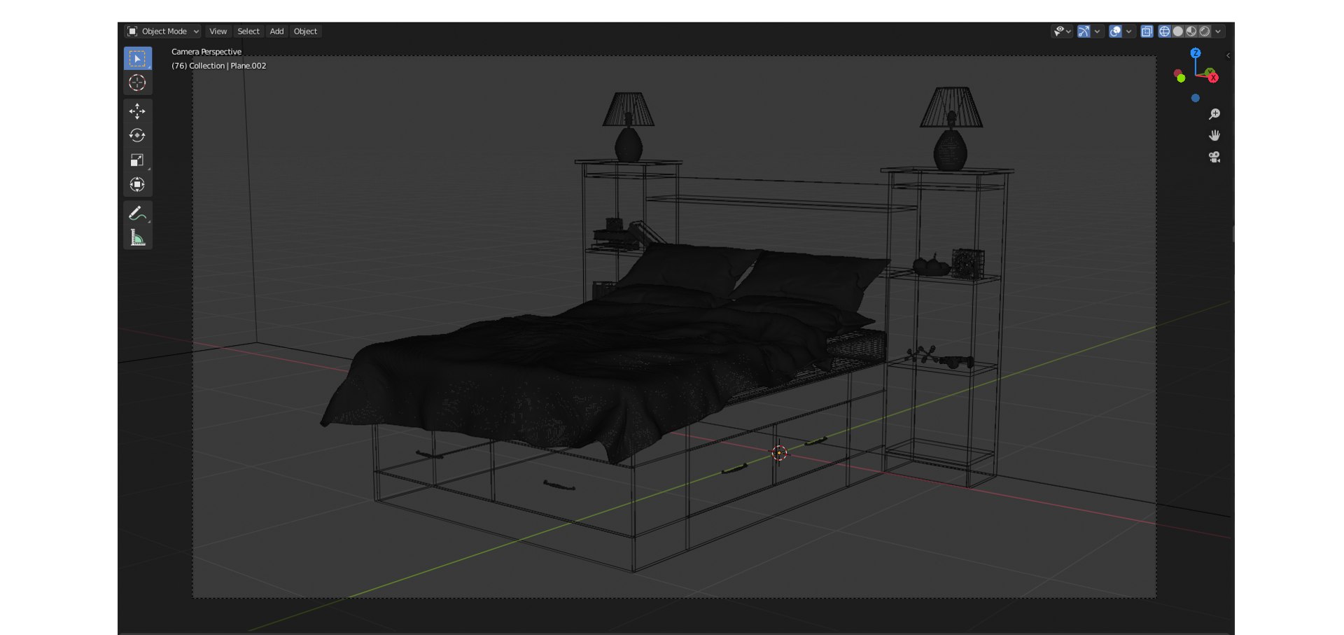 Bed Sheets Fabric 3D Model - TurboSquid 1517556