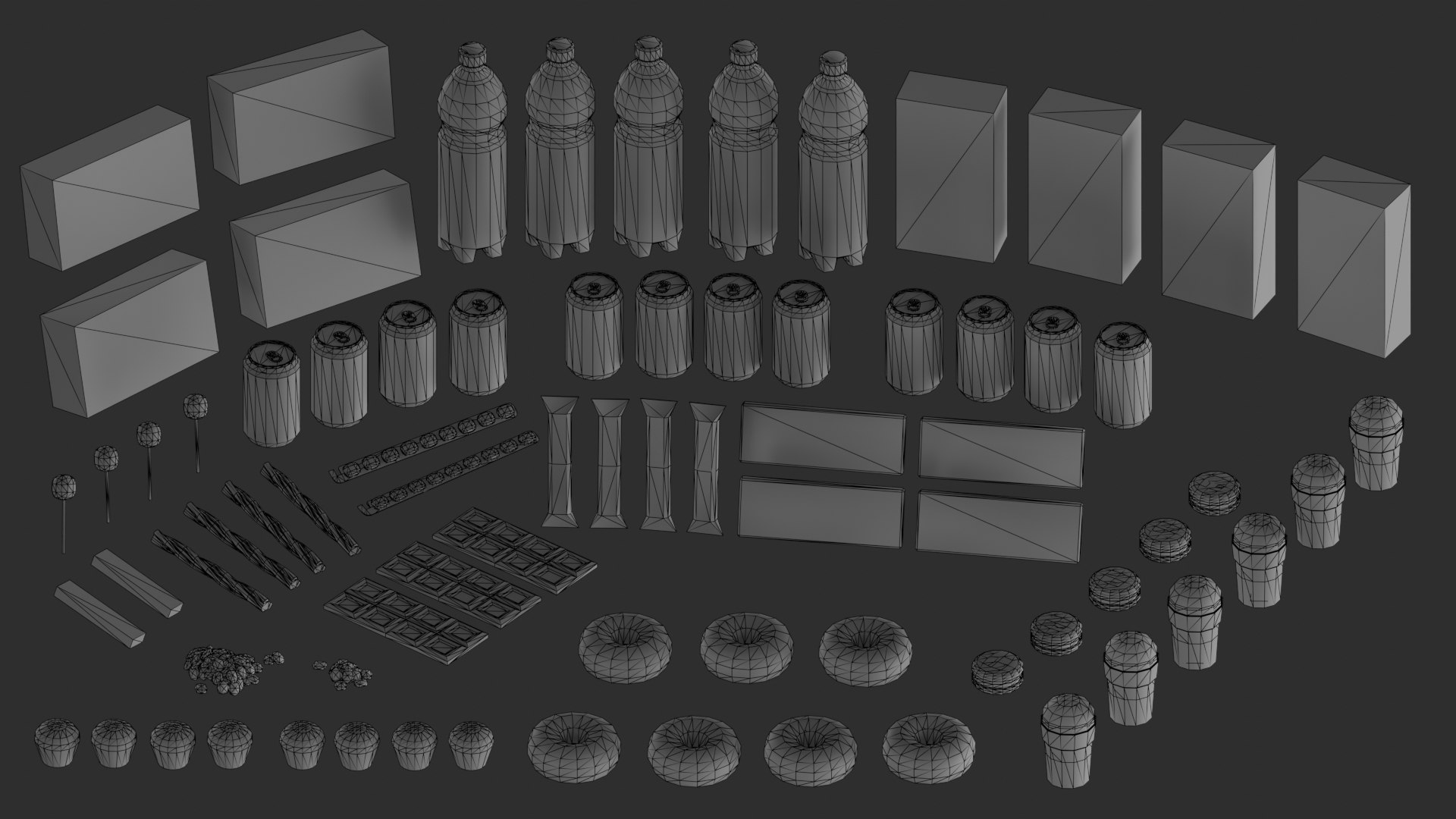 Low Poly Food Pack 3D Model - TurboSquid 2280460