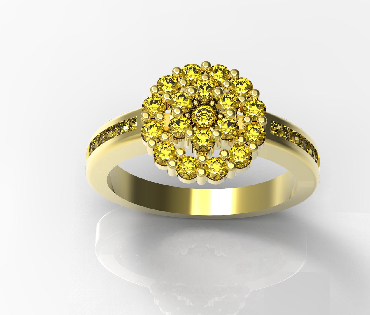 flower ring 3d model