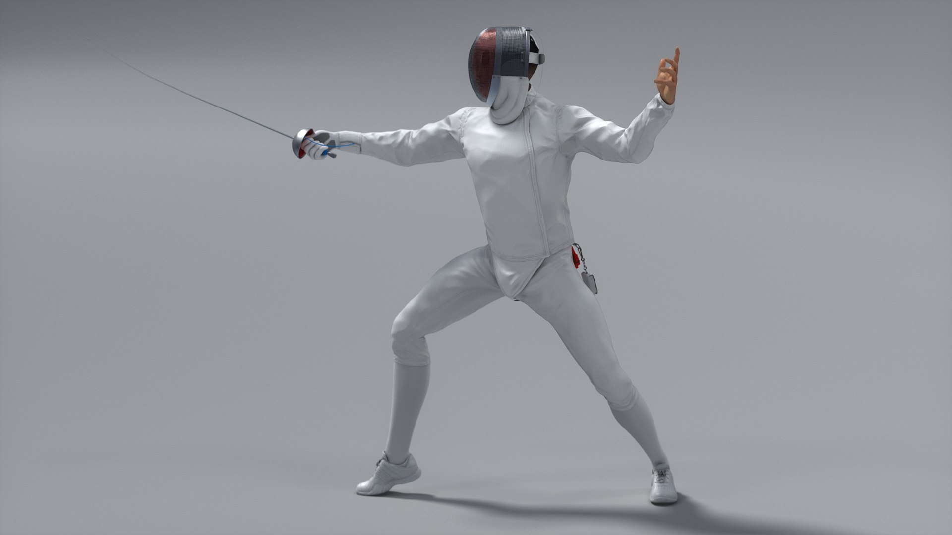 3D Male Fencer Epee Animated HQ Model - TurboSquid 2249587