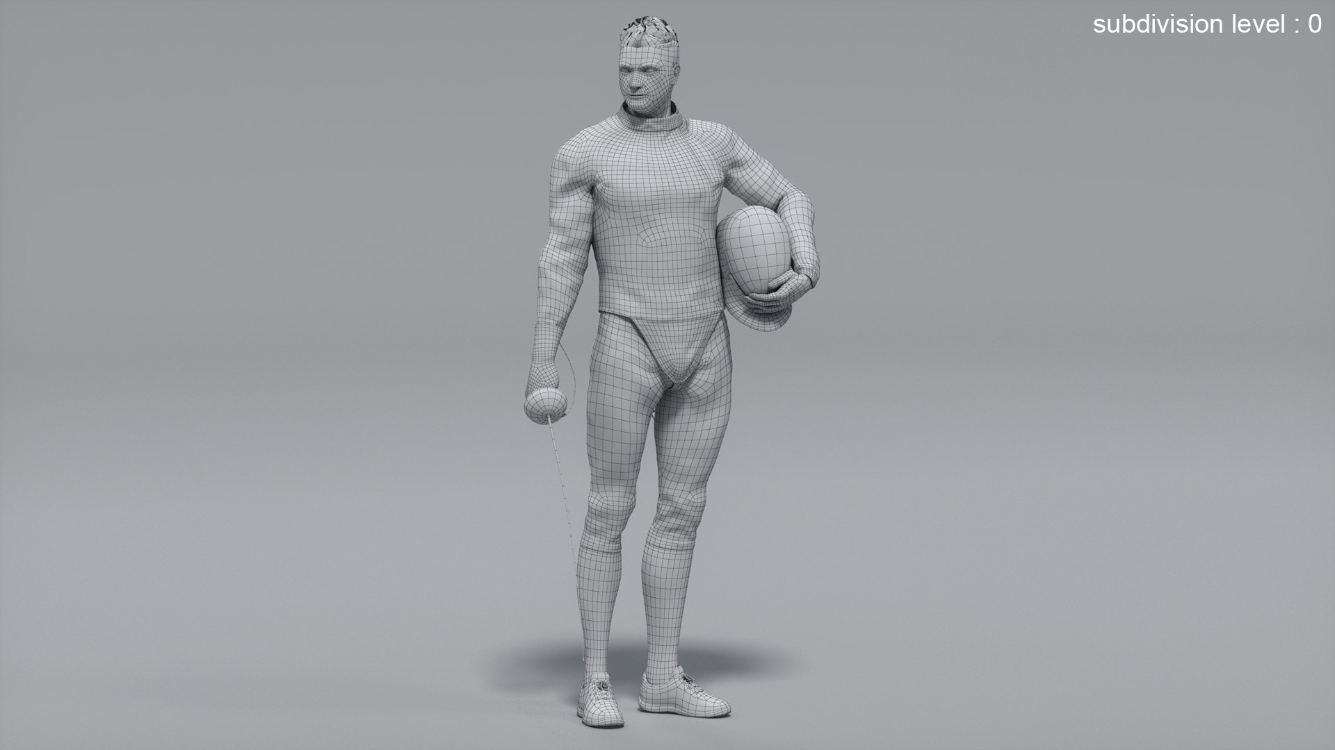 3D Male Fencer Epee Animated HQ Model - TurboSquid 2249587
